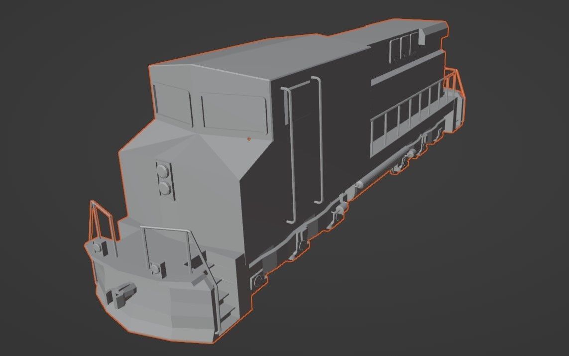 Freight Train engine 3D model | CGTrader