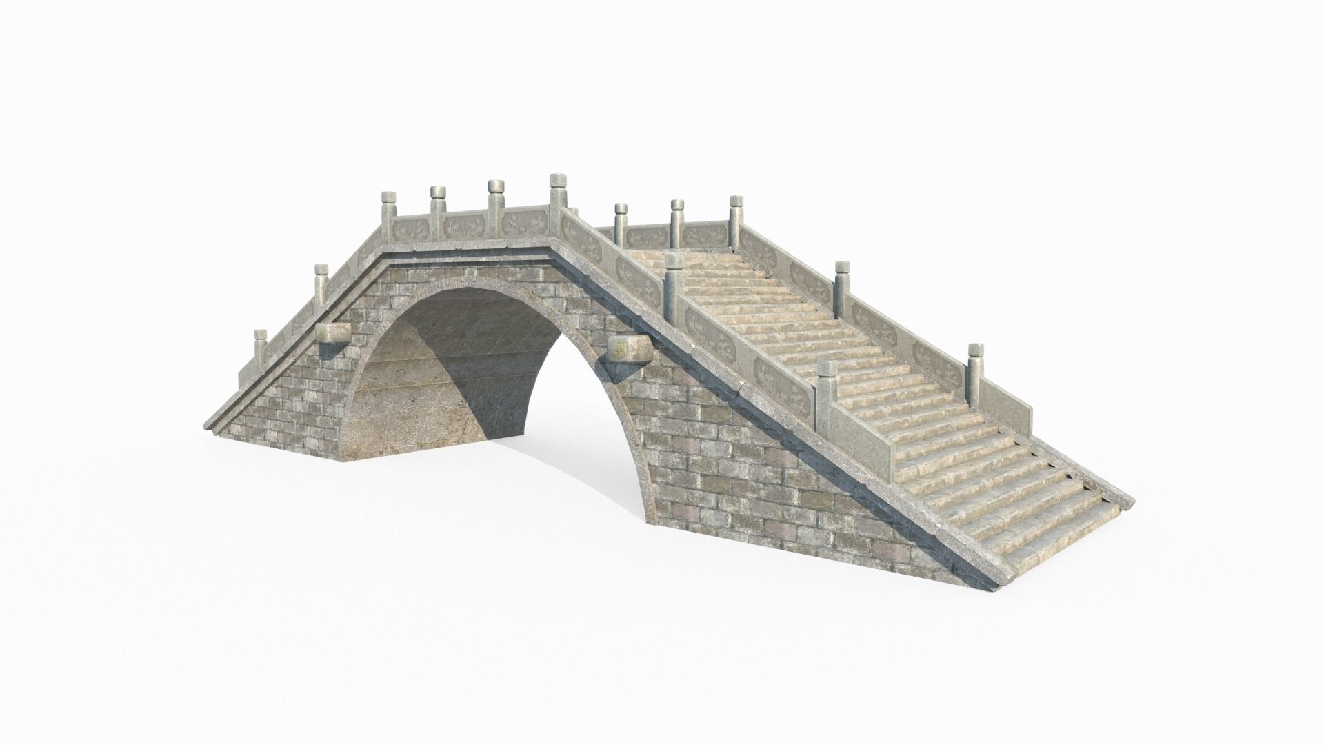 Arch Bridges of ancient Asian architecture 3D model | CGTrader