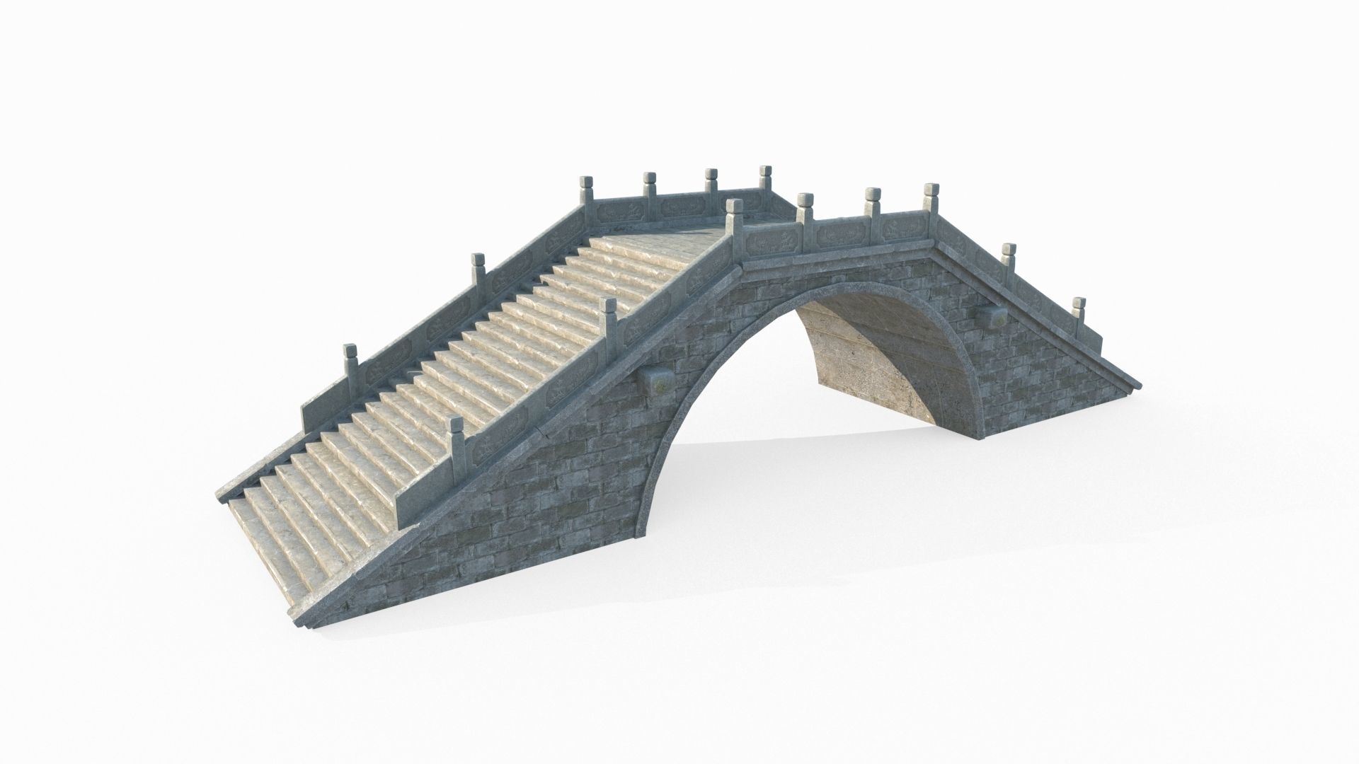 Arch Bridges of ancient Asian architecture 3D model | CGTrader