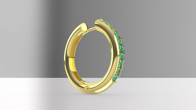 hoop earring 3D model 3D printable | CGTrader