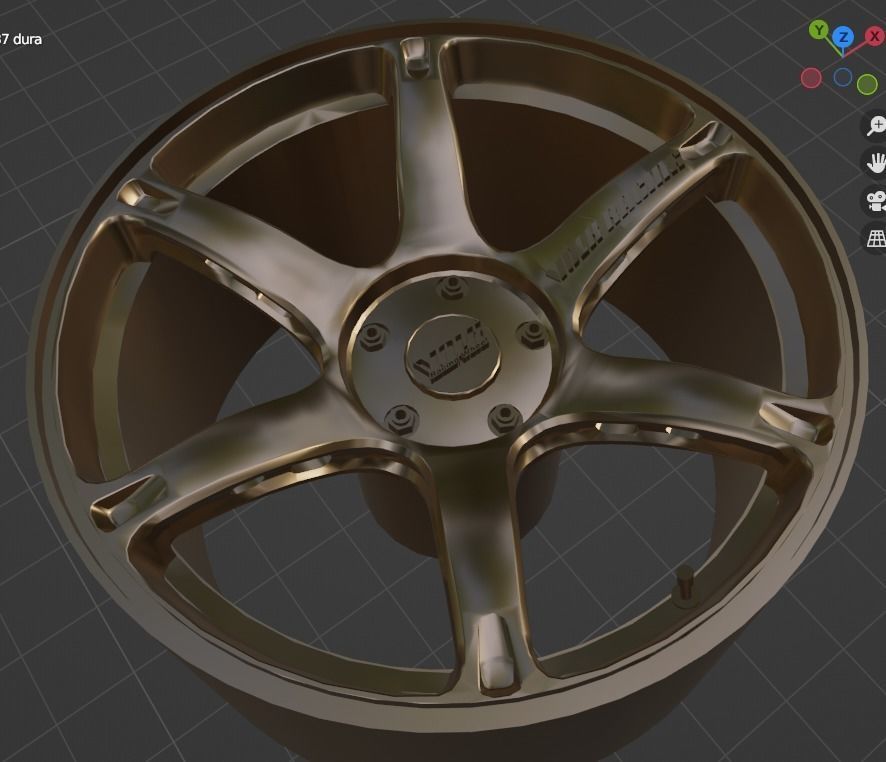 Volk Rays TE037 6061 Dura Wheels Rims 3D Print Ready 3D model 3D ...