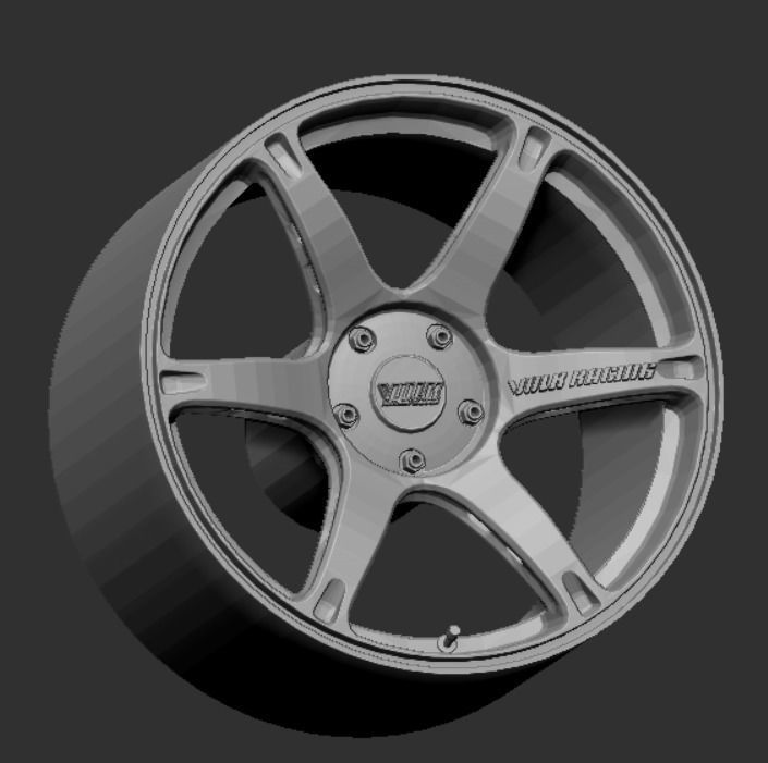 Volk Rays TE037 6061 Dura Wheels Rims 3D Print Ready 3D model 3D ...