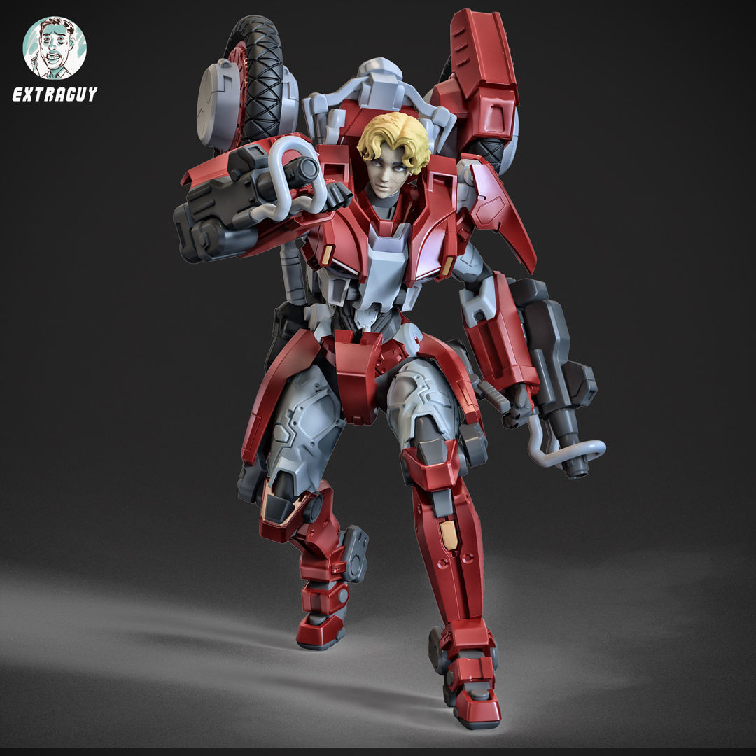 Scifi Battle Mech Frame 100mm 3D model 3D printable | CGTrader