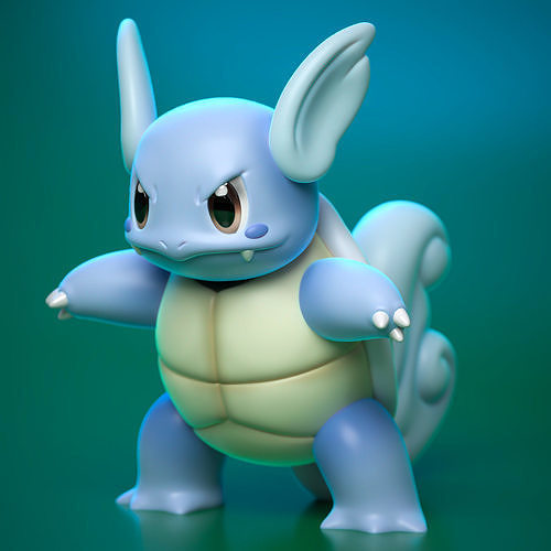 WARTORTLE POKEMON 3D model 3D printable | CGTrader
