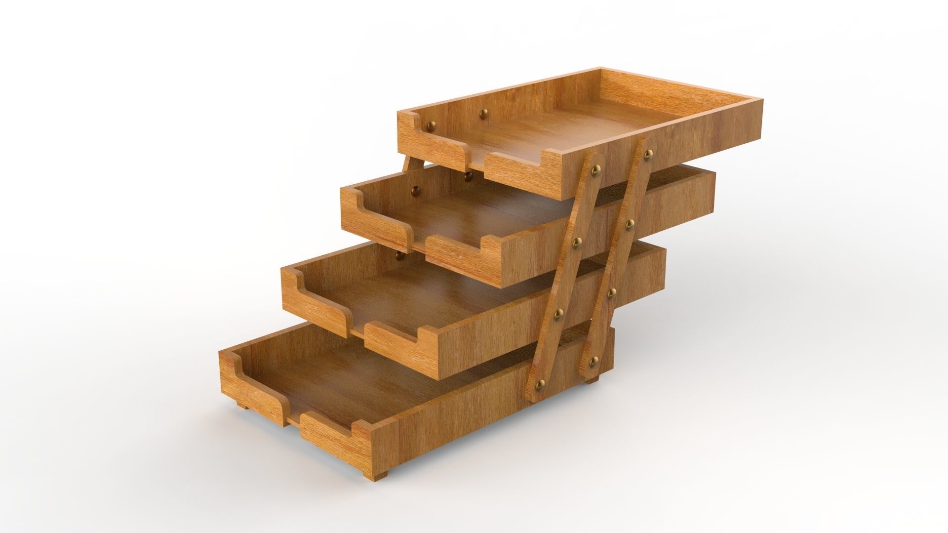 3D model WOOD PAPER ORGANIZER VR / AR / low-poly | CGTrader