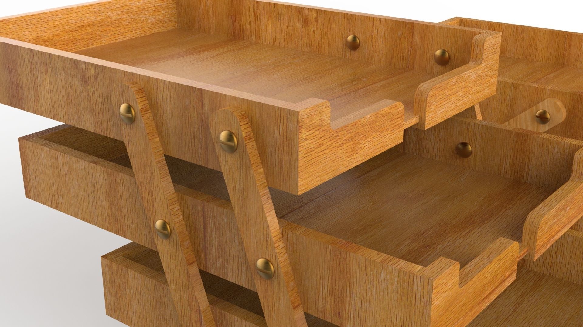 3D model WOOD PAPER ORGANIZER VR / AR / low-poly | CGTrader