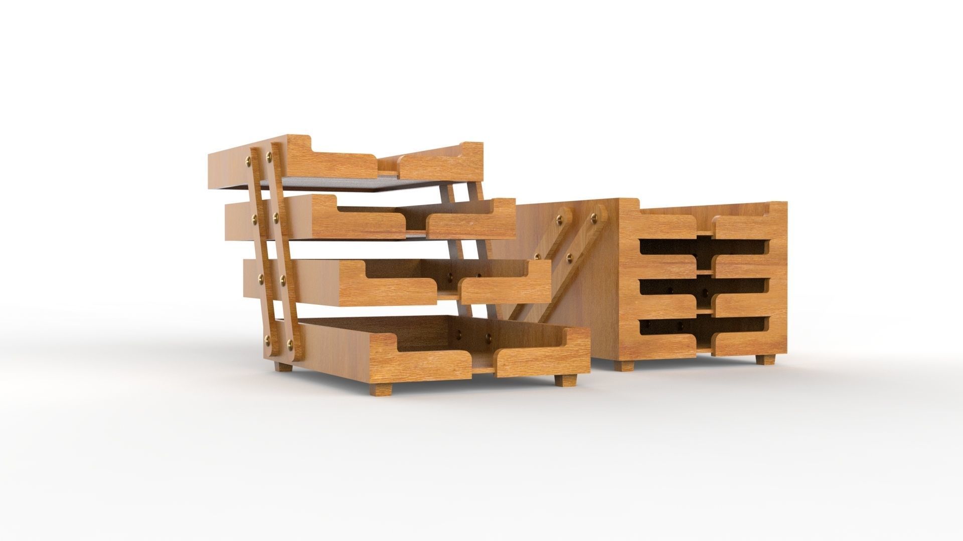 3D model WOOD PAPER ORGANIZER VR / AR / low-poly | CGTrader