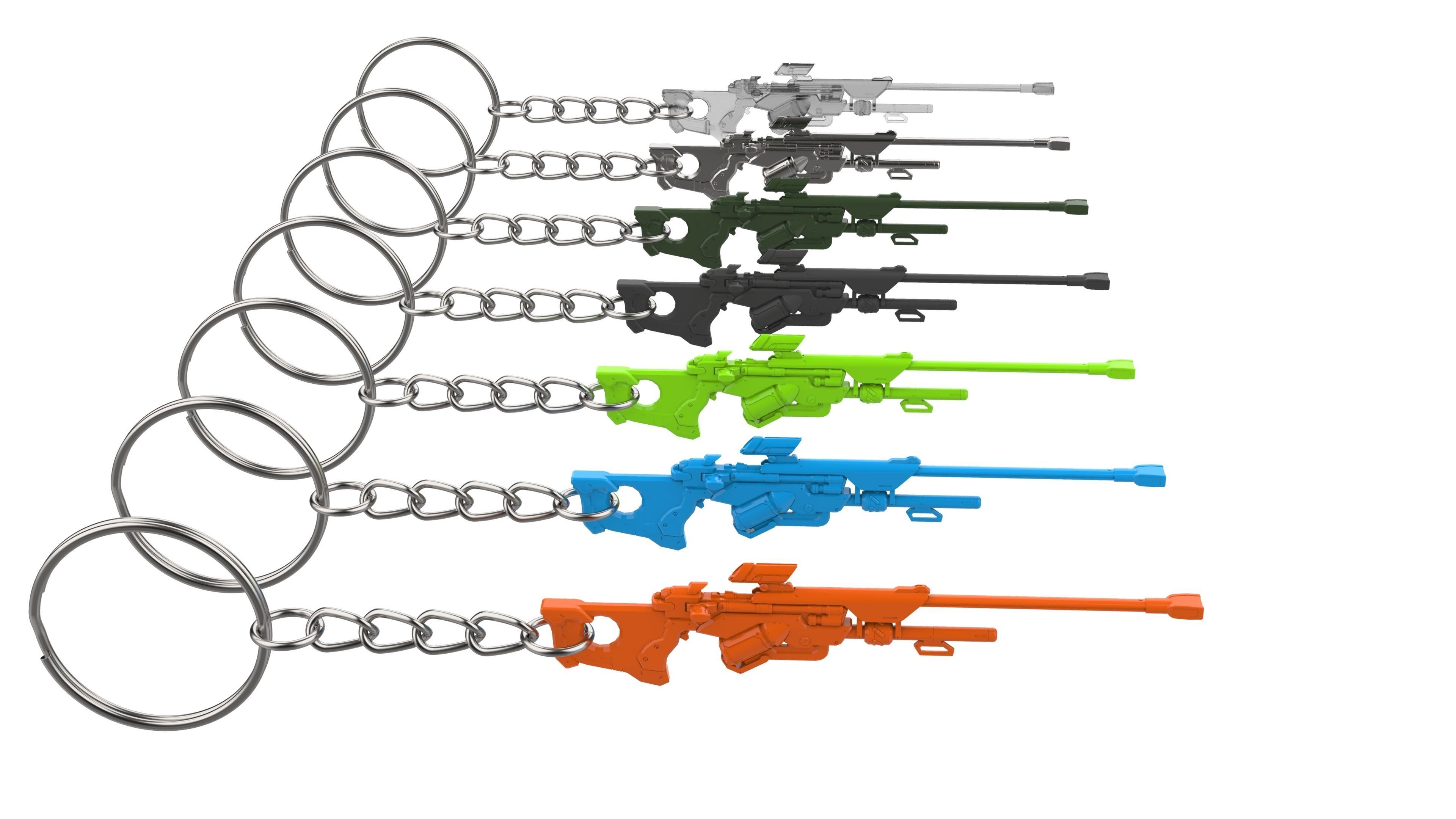 Keychain - Ana Sniper Rifle - Overwatch - Printable model - STL 3D ...