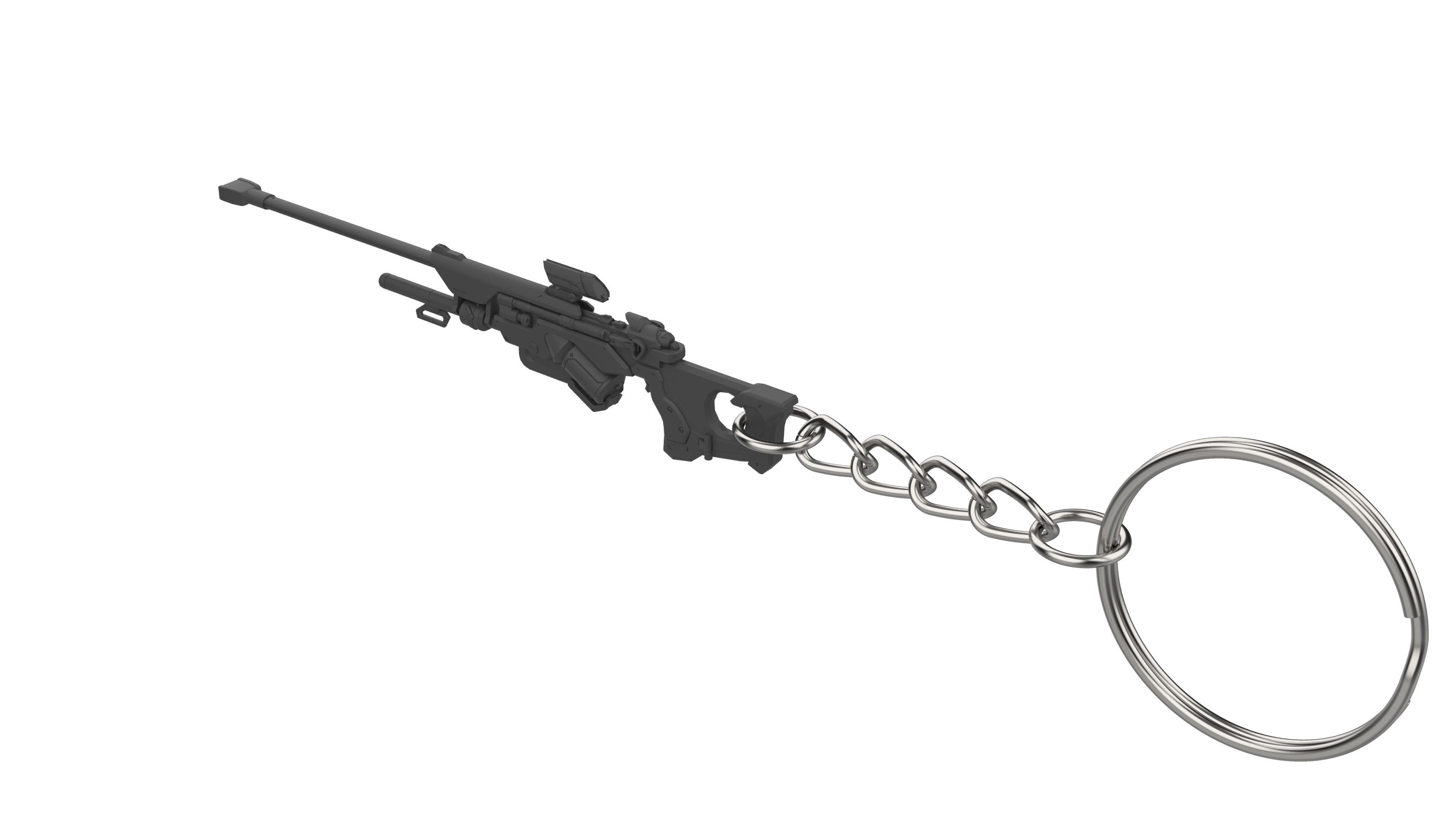 Keychain - Ana Sniper Rifle - Overwatch - Printable model - STL 3D ...