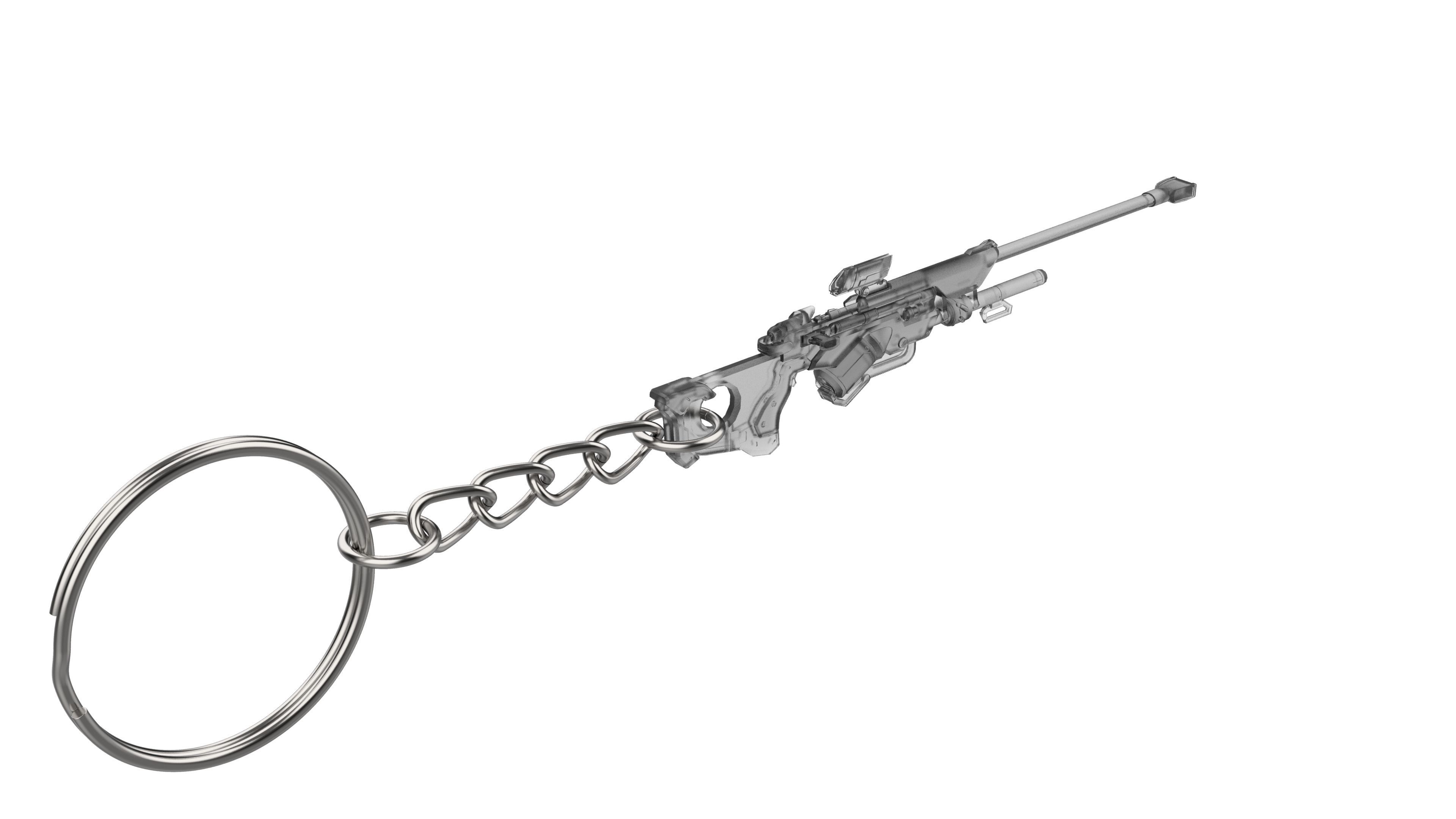 Keychain - Ana Sniper Rifle - Overwatch - Printable model - STL 3D ...
