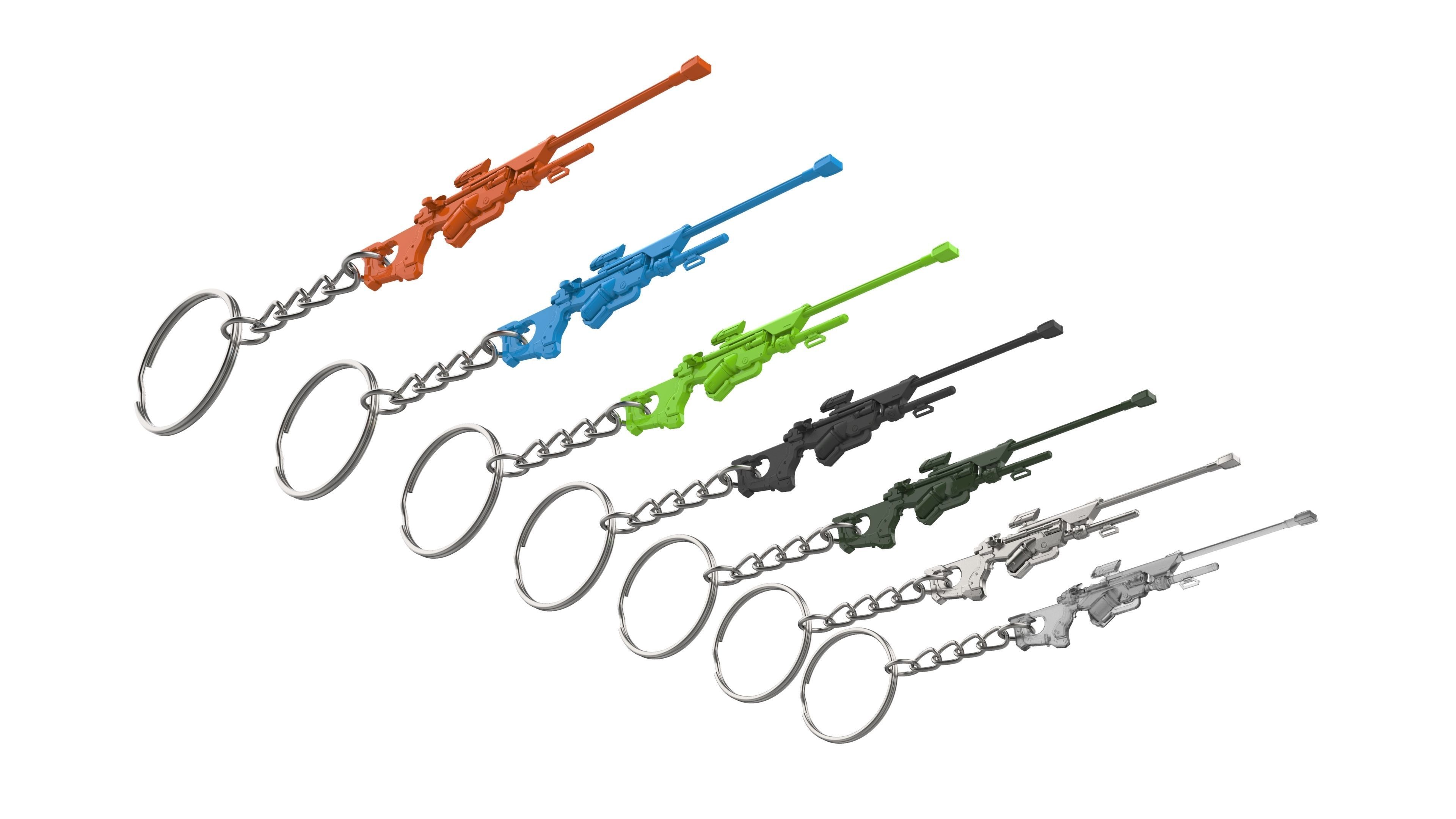Keychain - Ana Sniper Rifle - Overwatch - Printable model - STL 3D ...