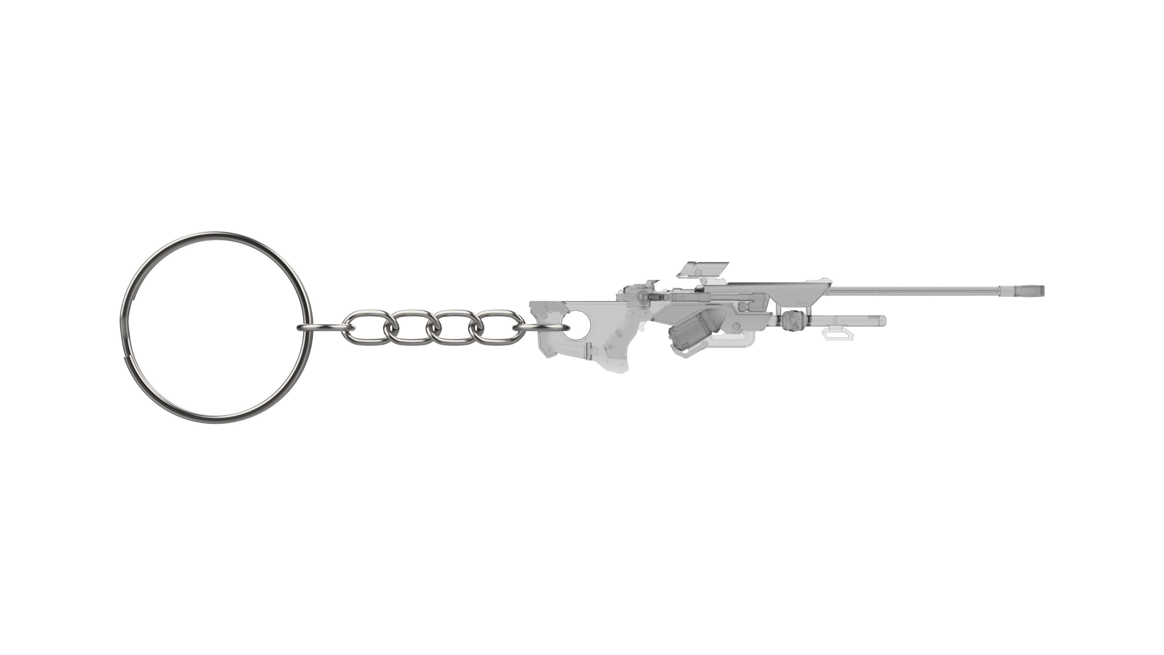 Keychain - Ana Sniper Rifle - Overwatch - Printable model - STL 3D ...