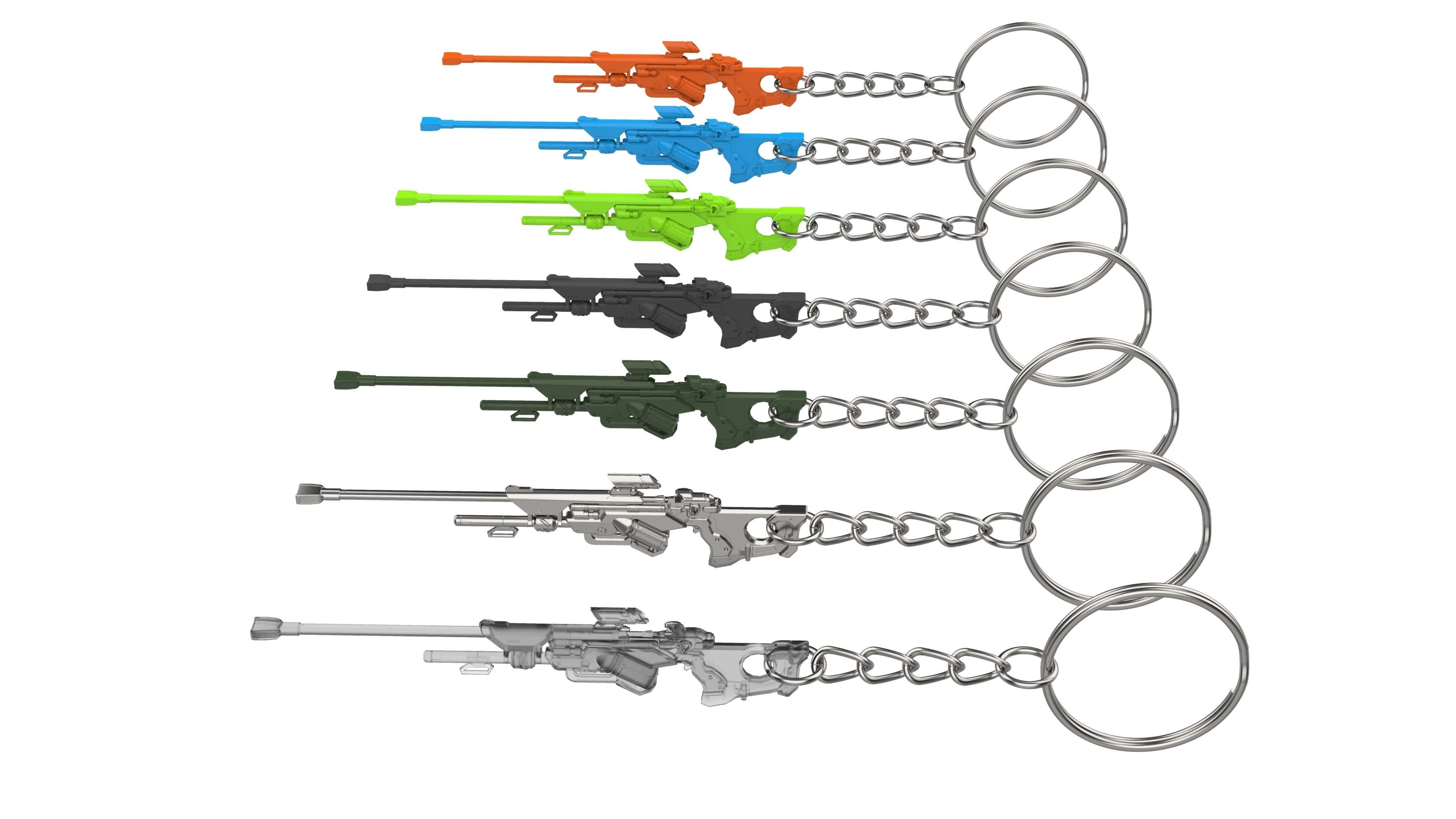 Keychain - Ana Sniper Rifle - Overwatch - Printable model - STL 3D ...