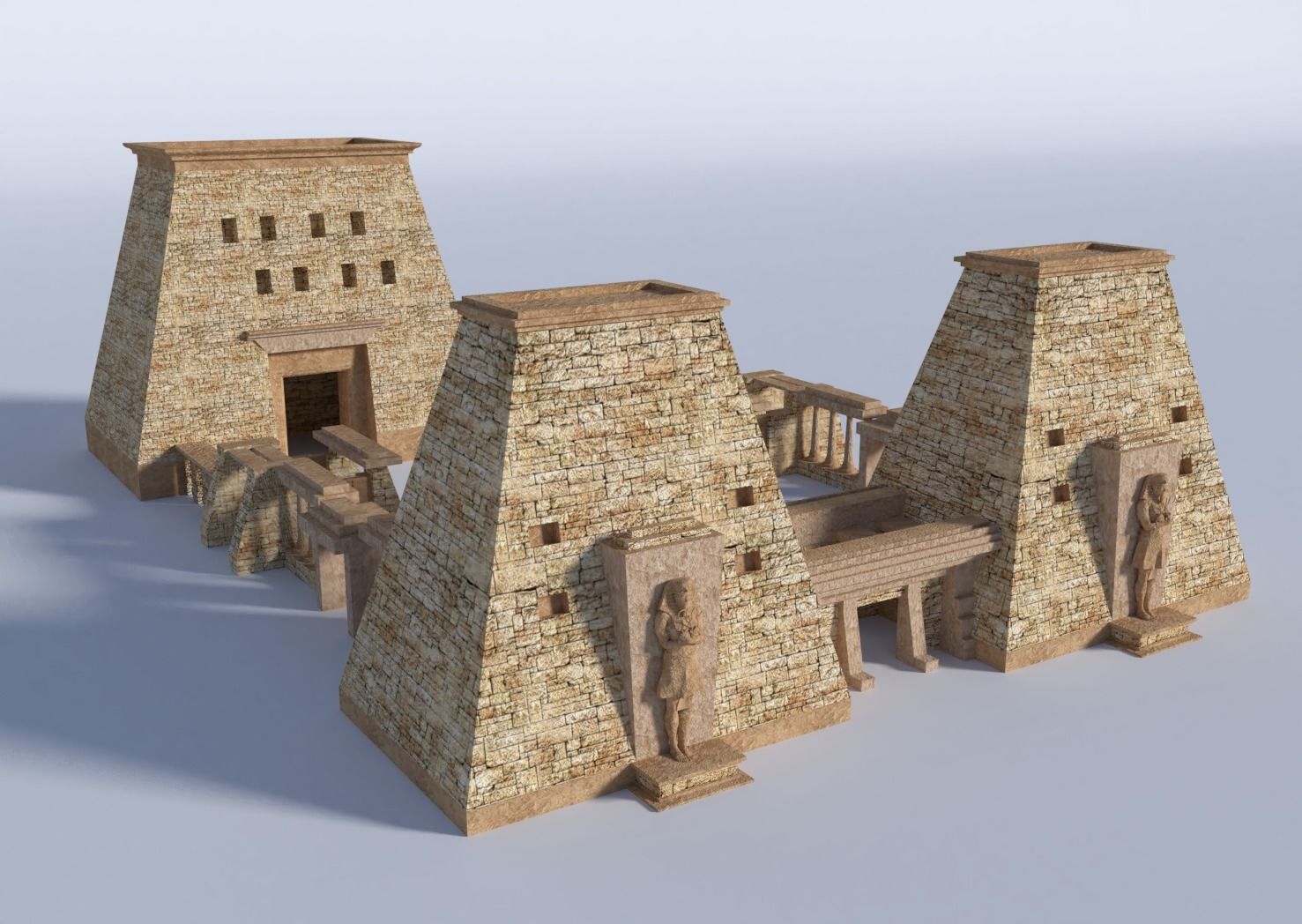 3D model Ancient Egyptian Civilization 3d Model Building VR / AR / low ...