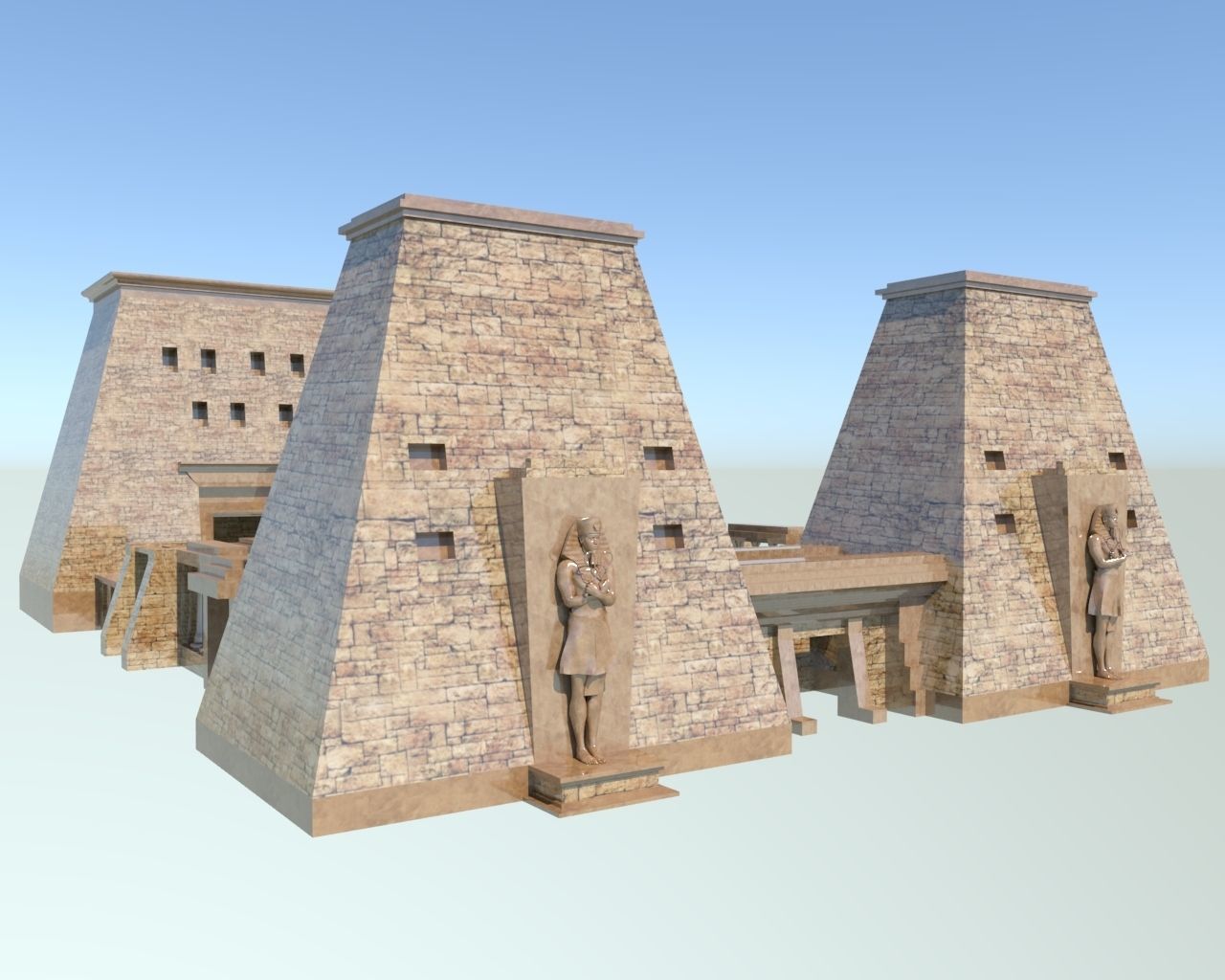 3D model Ancient Egyptian Civilization 3d Model Building VR / AR / low ...