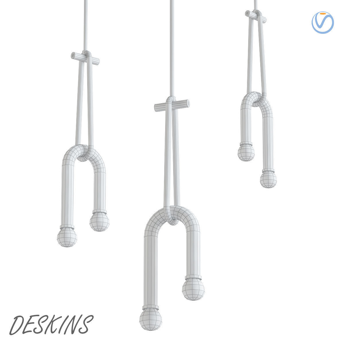 Deskins 3D model | CGTrader