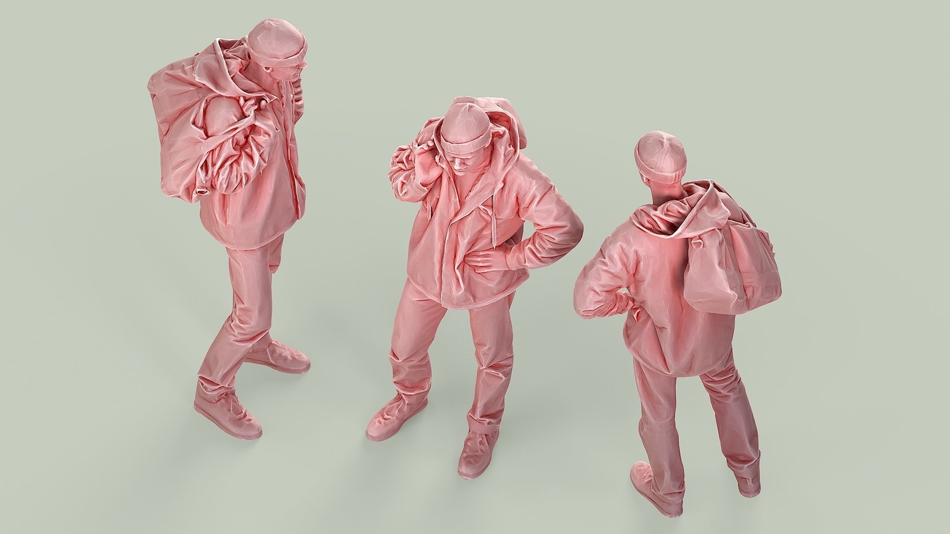 Smirk Guy in an Orange Hat 3D model | CGTrader