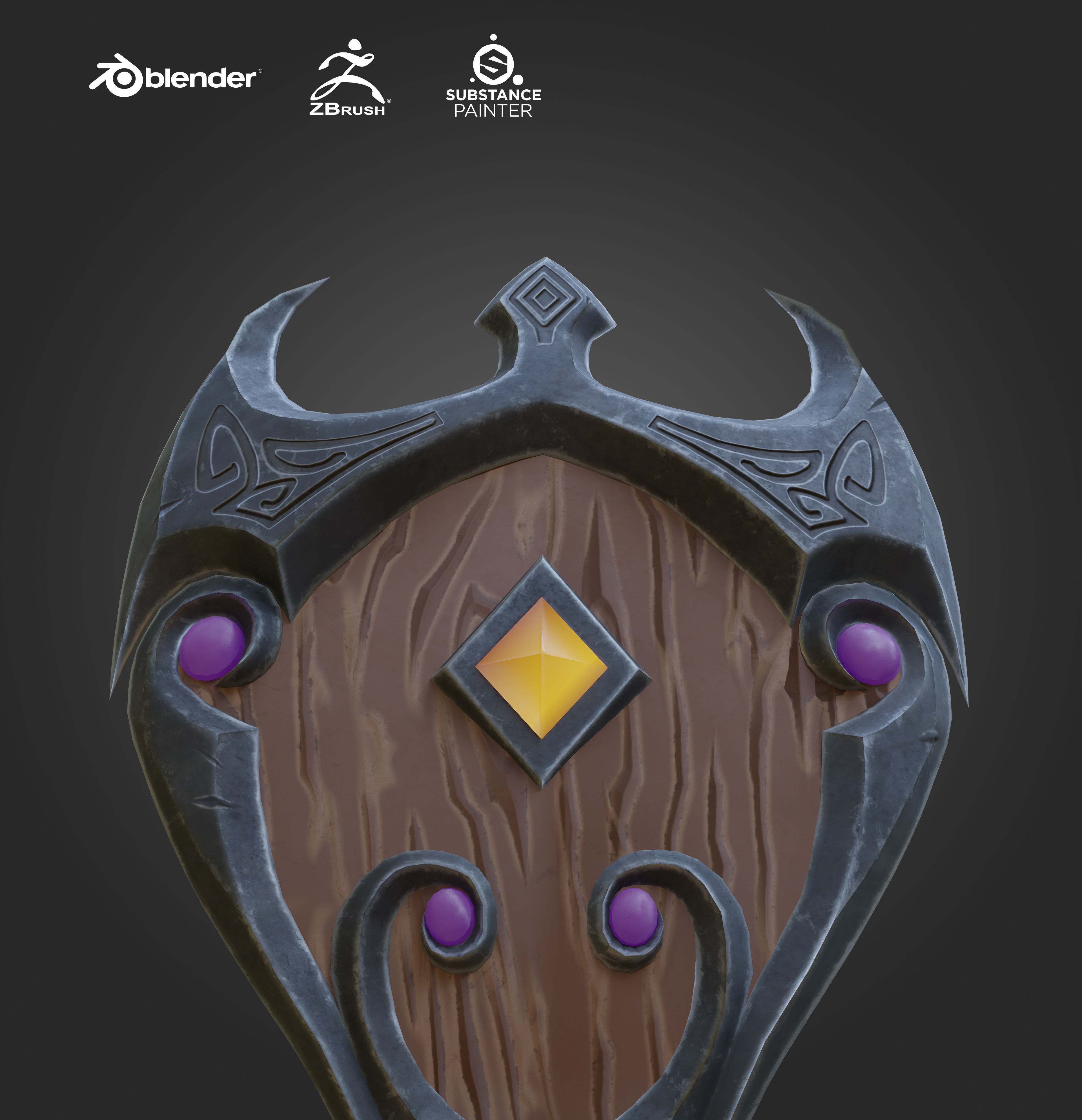 3D model Stylized shield Game Ready VR / AR / low-poly | CGTrader