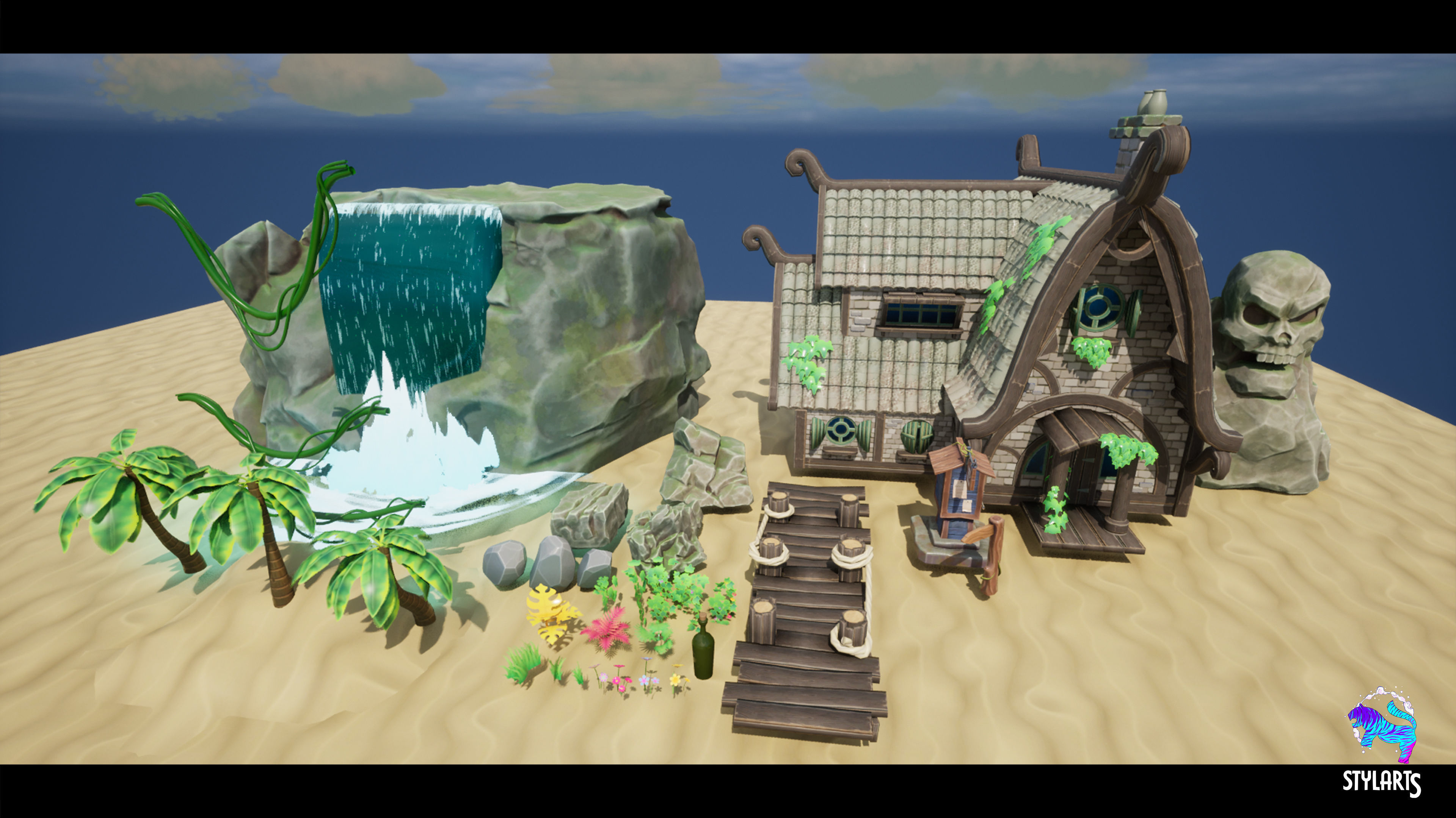 3D model Stylized Pirate Dream Island VR / AR / low-poly | CGTrader