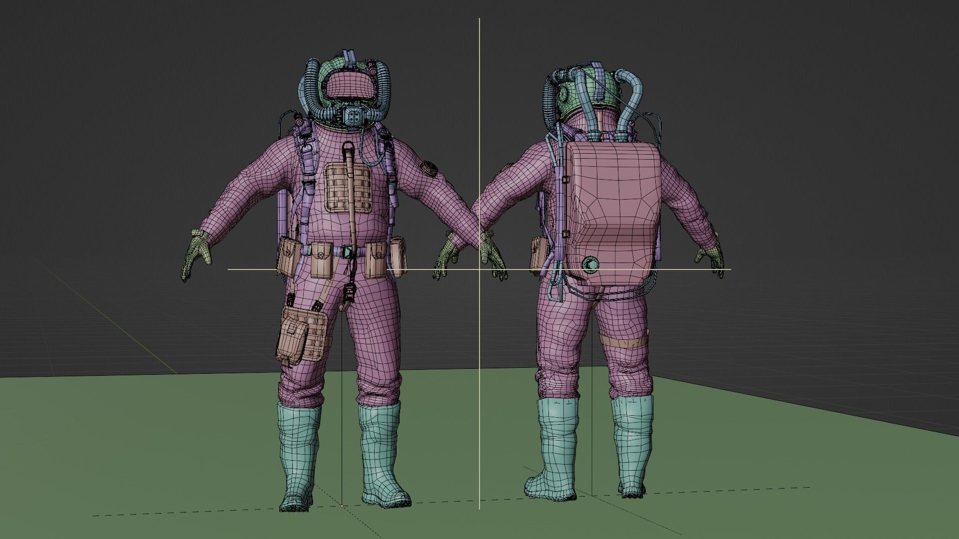 3D model Modern Deep Sea Diving Suit VR / AR / low-poly | CGTrader