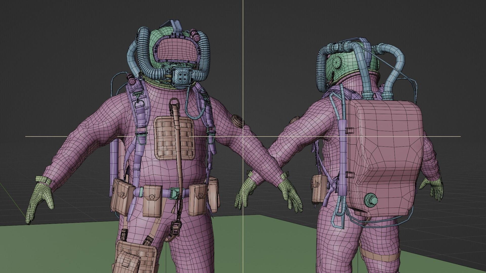 3D model Modern Deep Sea Diving Suit VR / AR / low-poly | CGTrader