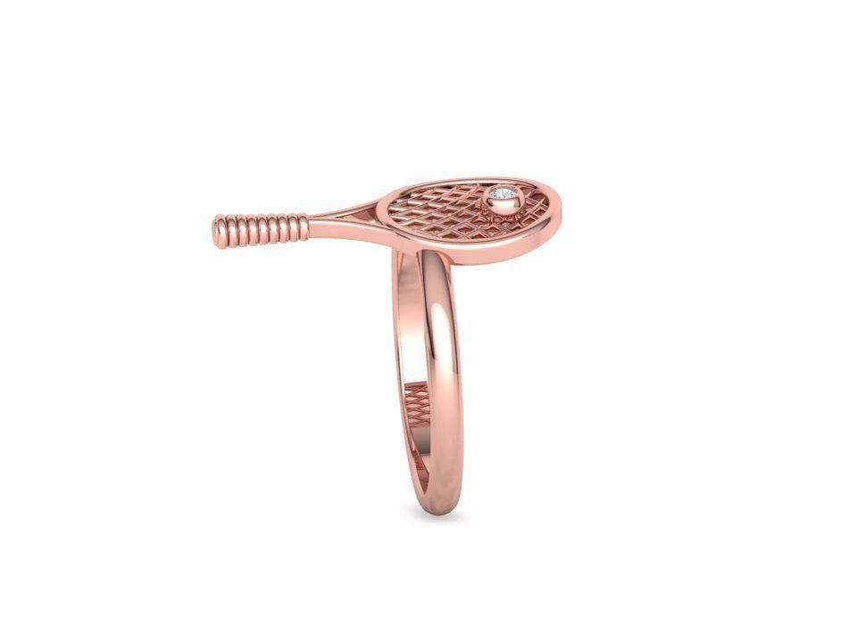 Tennis Racket Ring Women Tennis ring 3dprint model 3D model 3D printable | CGTrader