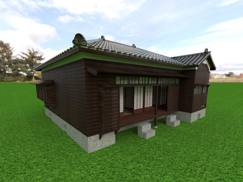 Traditional Japanese House wood design 3D model 3D printable | CGTrader