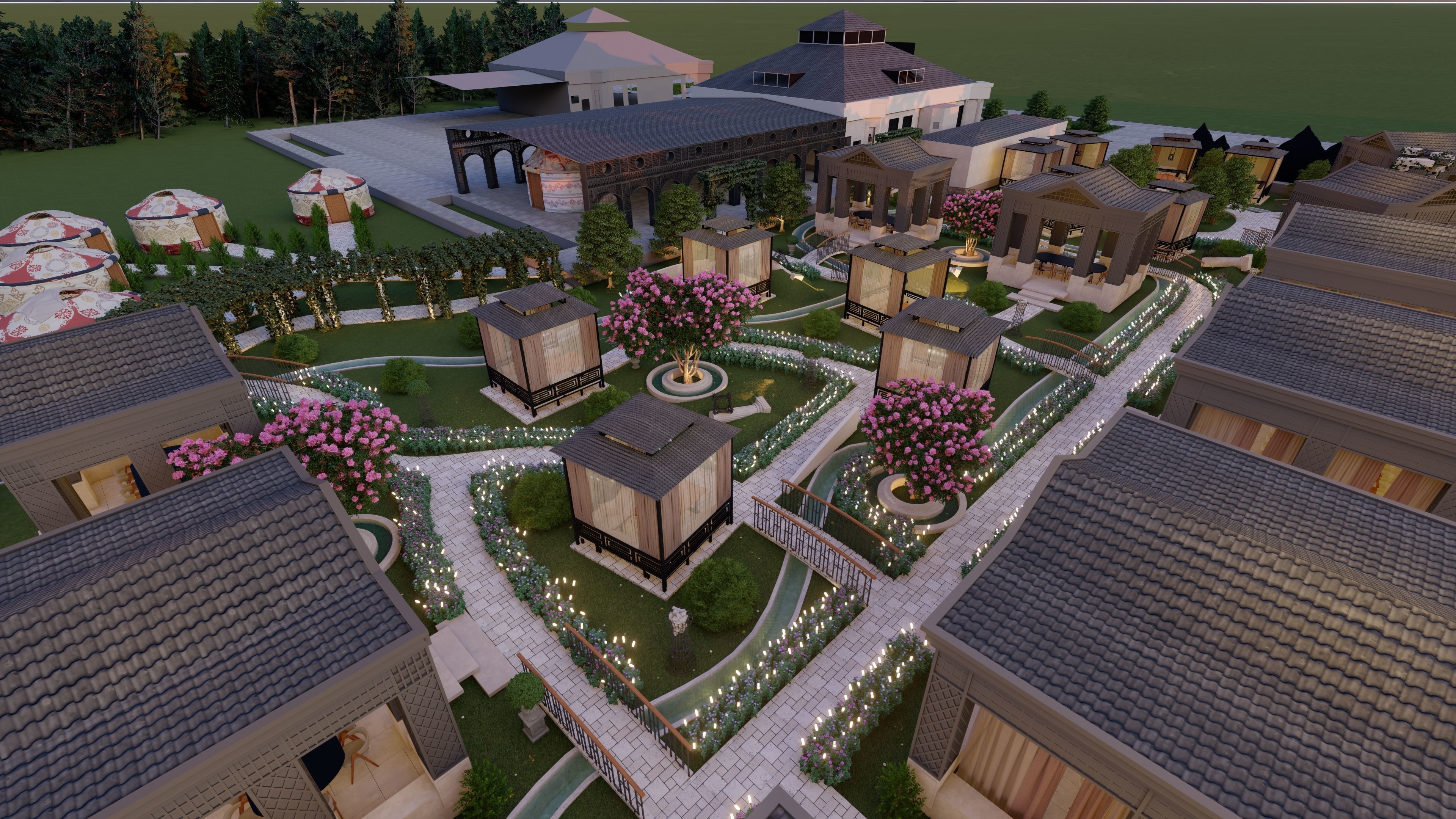 Restaurant Landscape 3D model | CGTrader