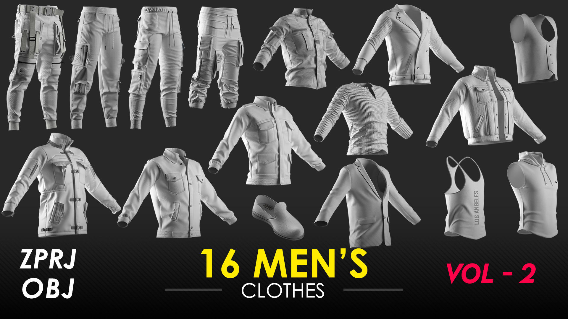 16 Mens Clothes - Vol 2 - Marvelous Designer 3D model | CGTrader