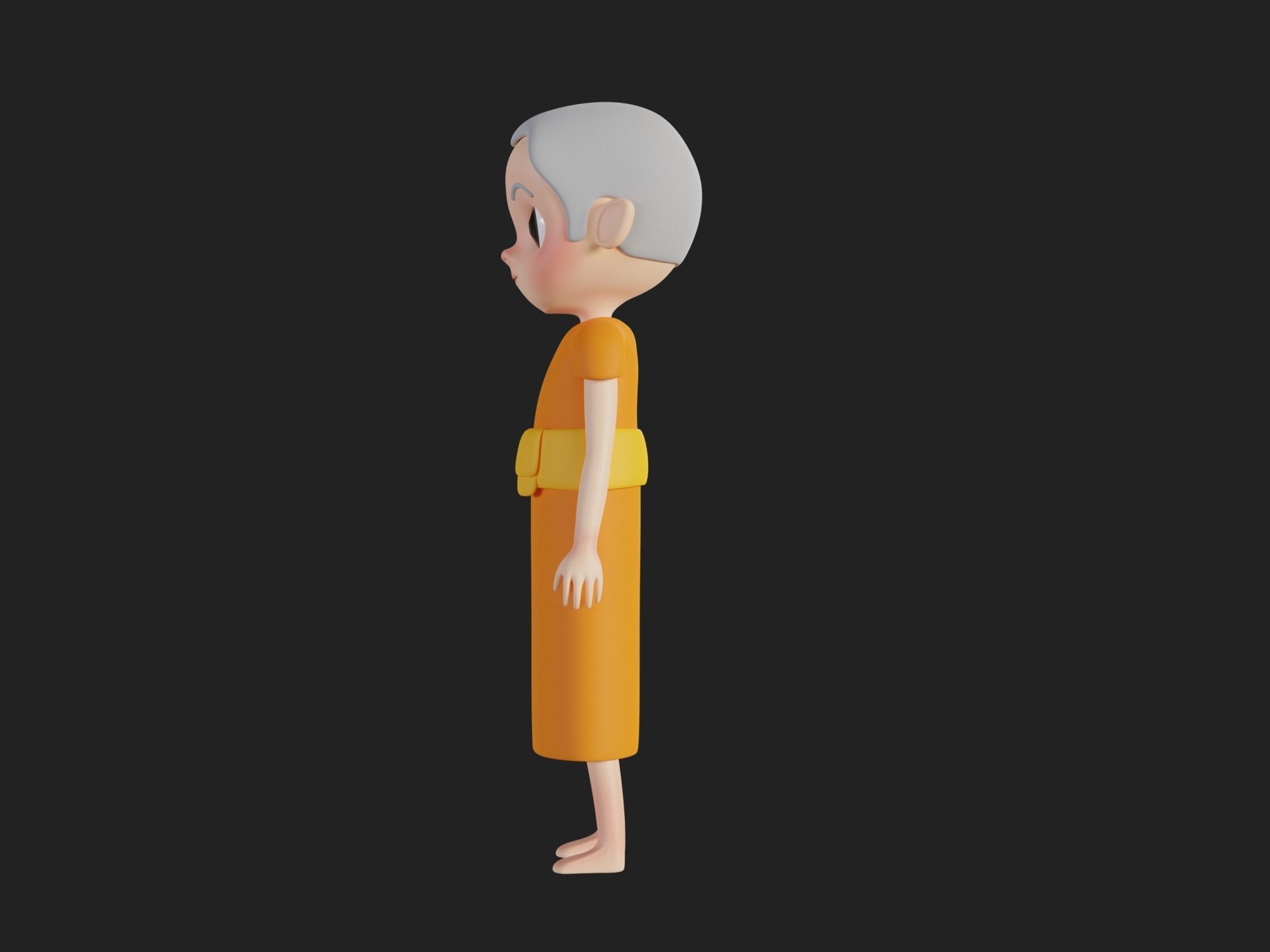 3D model Character cartoon monk 3D model VR / AR / low-poly | CGTrader