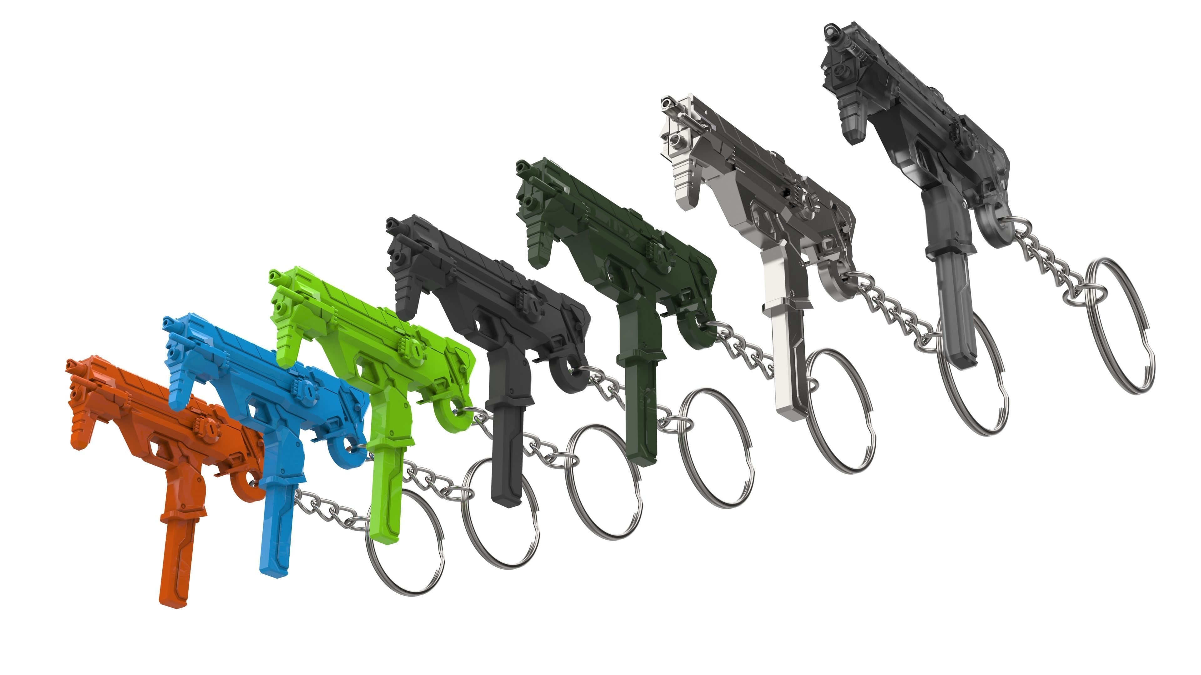 Keychain - Sombra Augmented Blaster - Overwatch - STL 3D model 3D ...