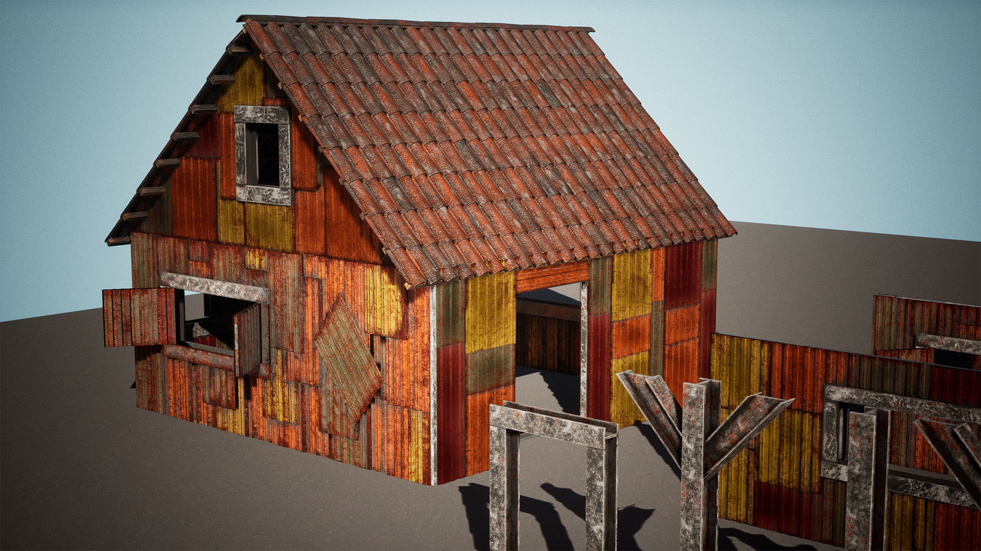 3D model Modular Iron House 27 Assets VR / AR / low-poly | CGTrader