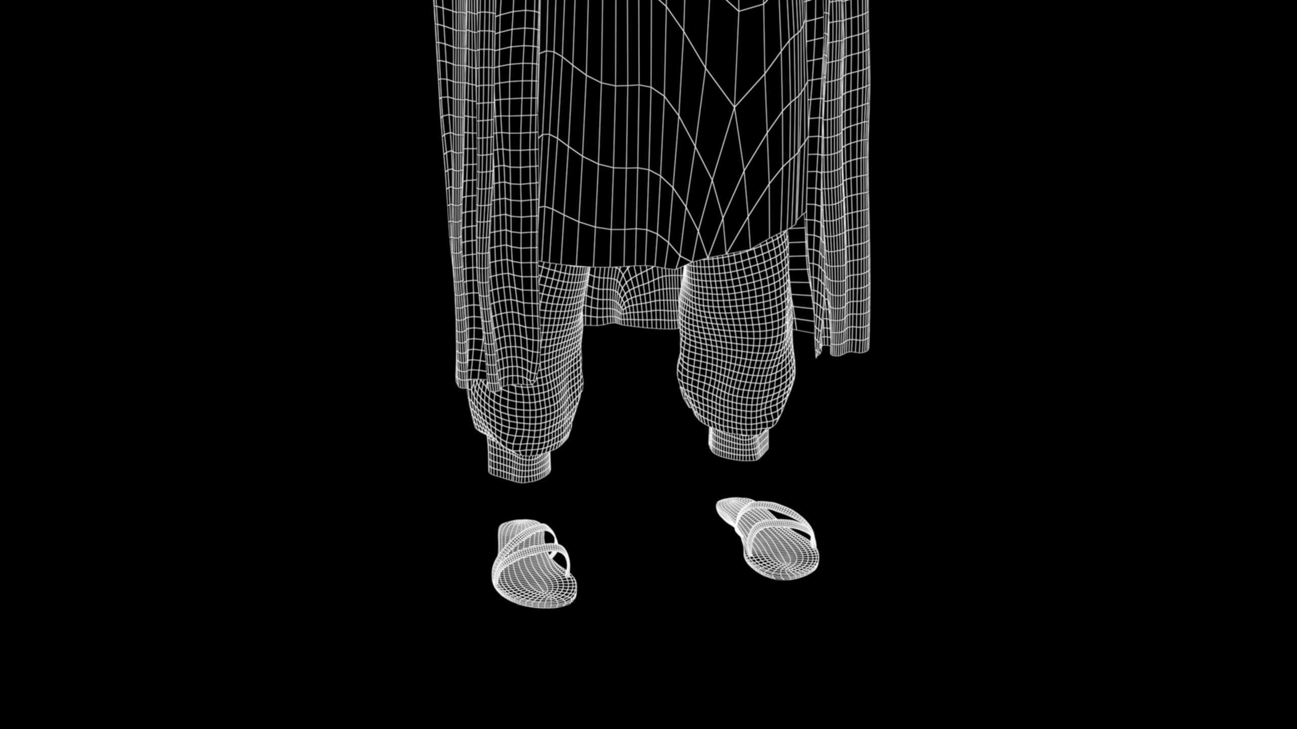 old arab clothes with sandal 3D model | CGTrader