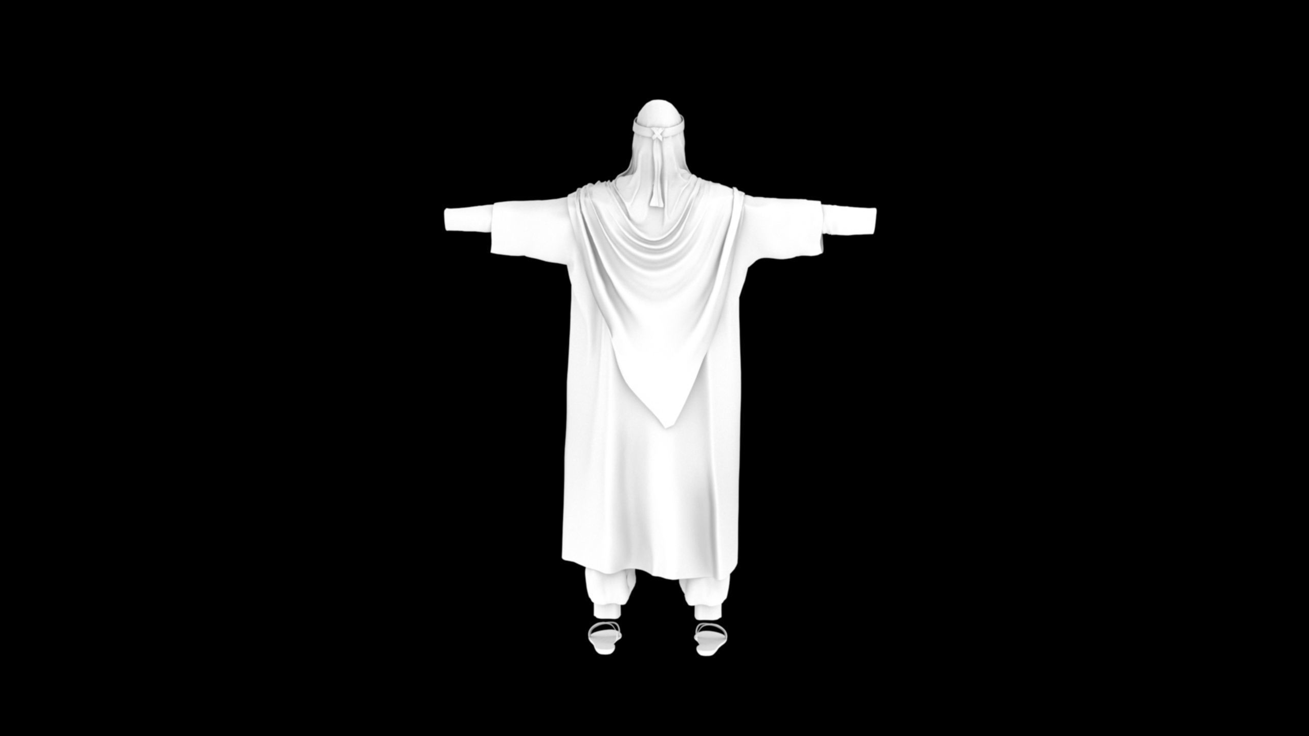 old arab clothes with sandal 3D model | CGTrader