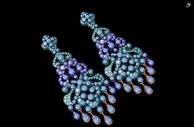 women earing 3D model 3D printable | CGTrader