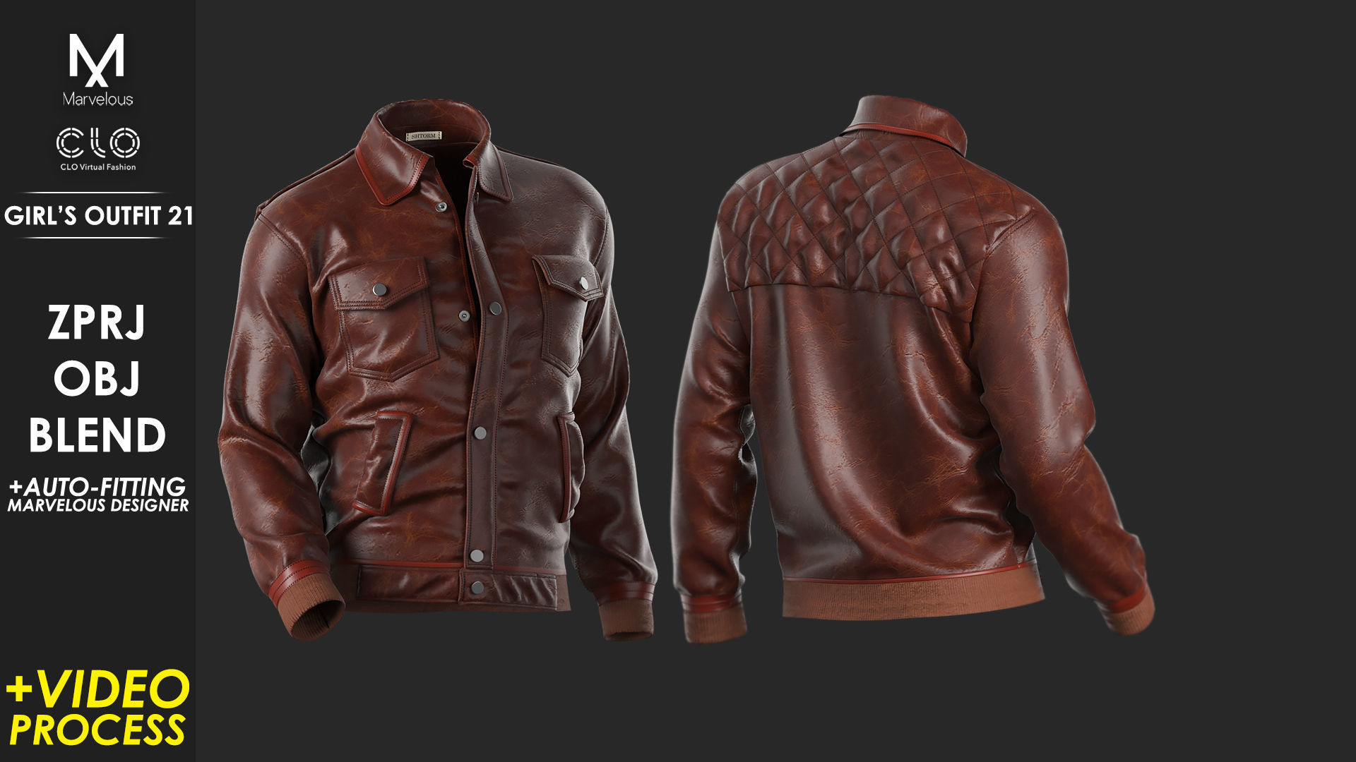 Free - Mens Jacket 2 - Marvelous Designer free 3D model | CGTrader
