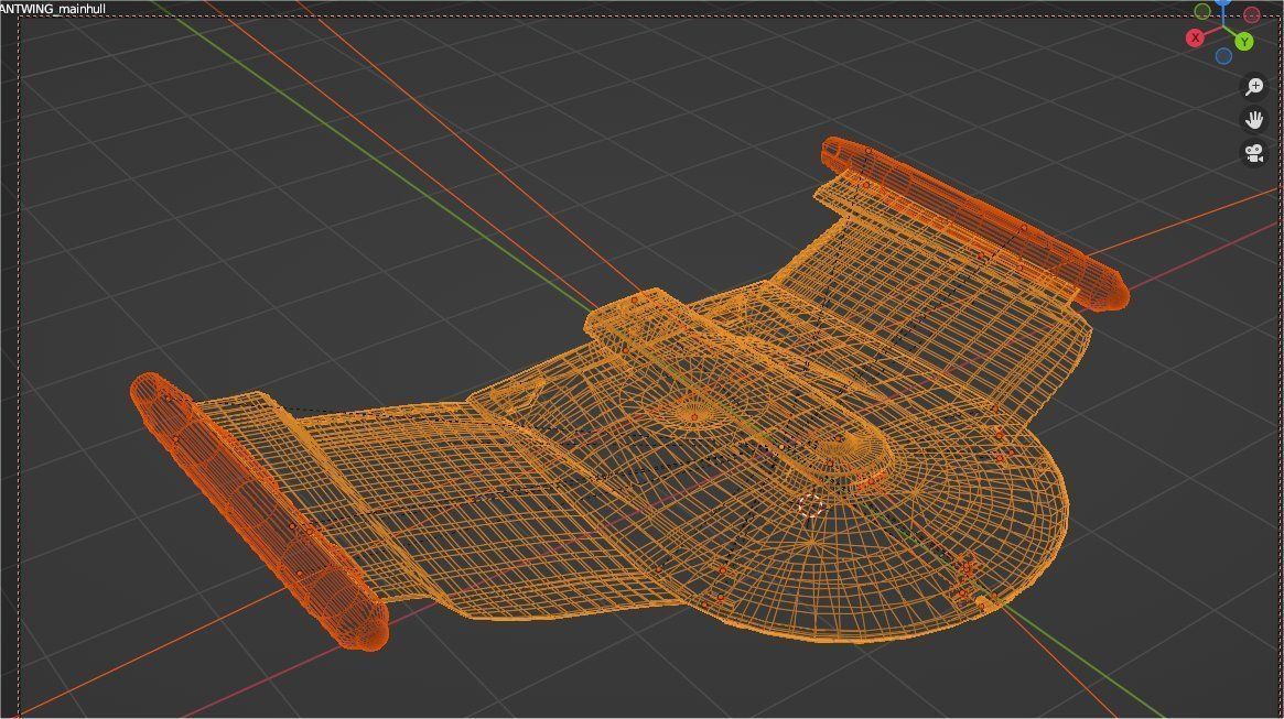 3D model Romulan V-6 Gallant Wing Cruiser from Star Trek Lore VR / AR ...