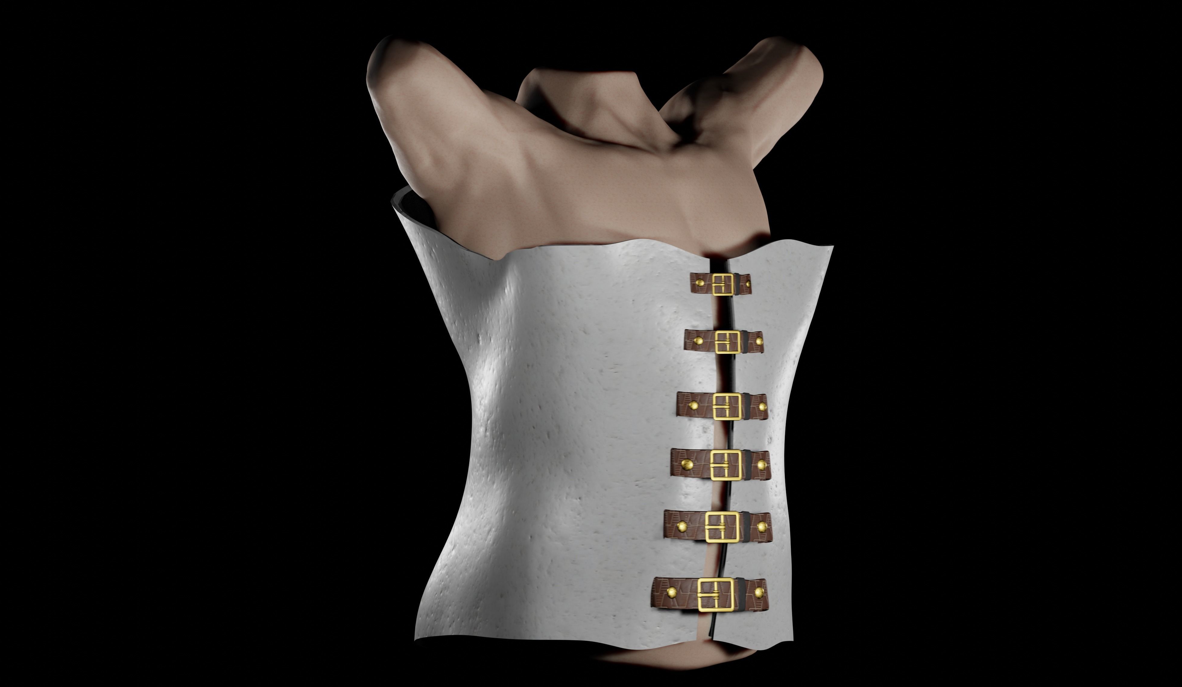 Orthopedic Corset Scoliosis 3D-model Costumized Brace 3D model animated ...