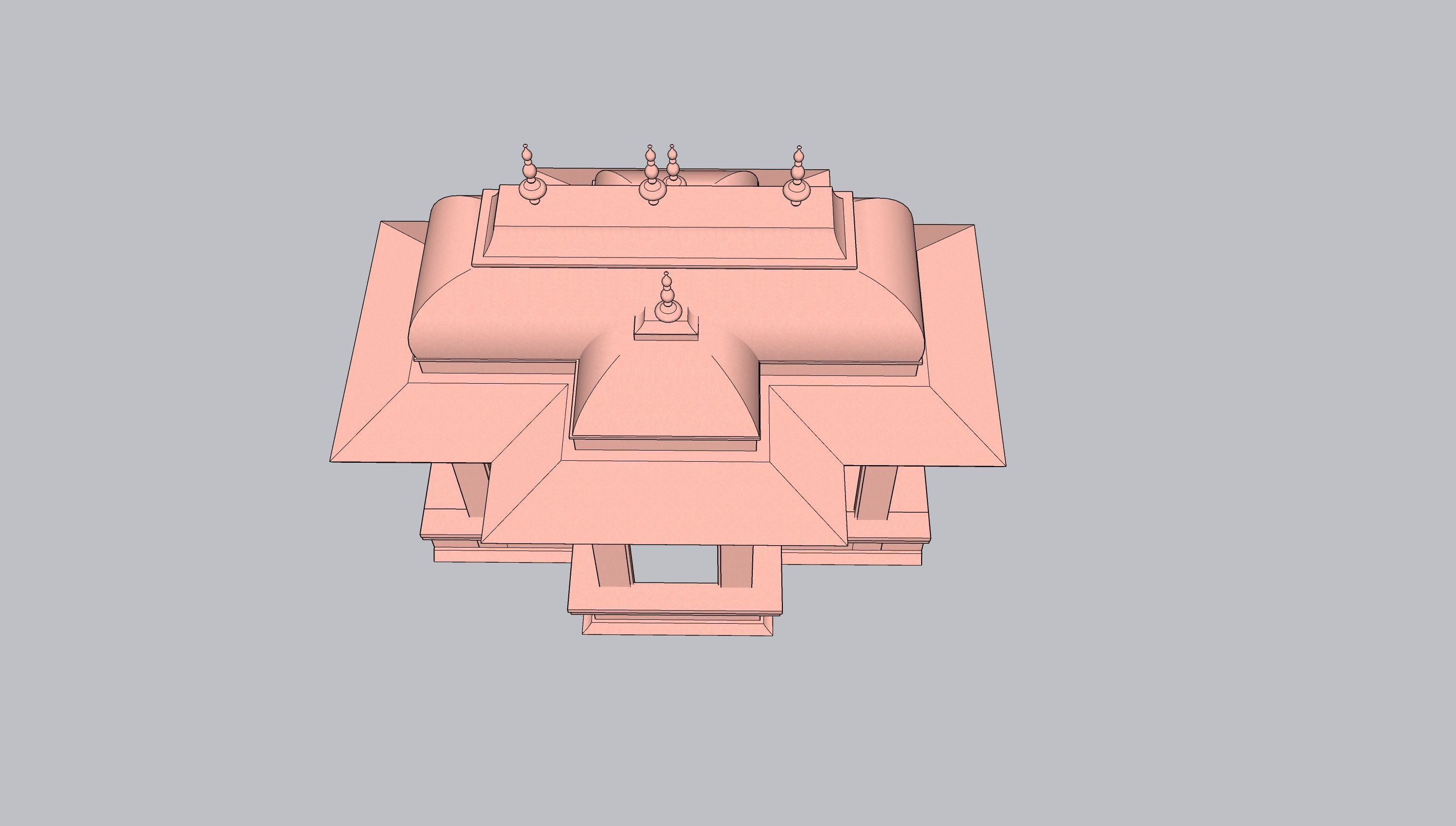 indian jodhpuri stone chatri temple 3D model | CGTrader