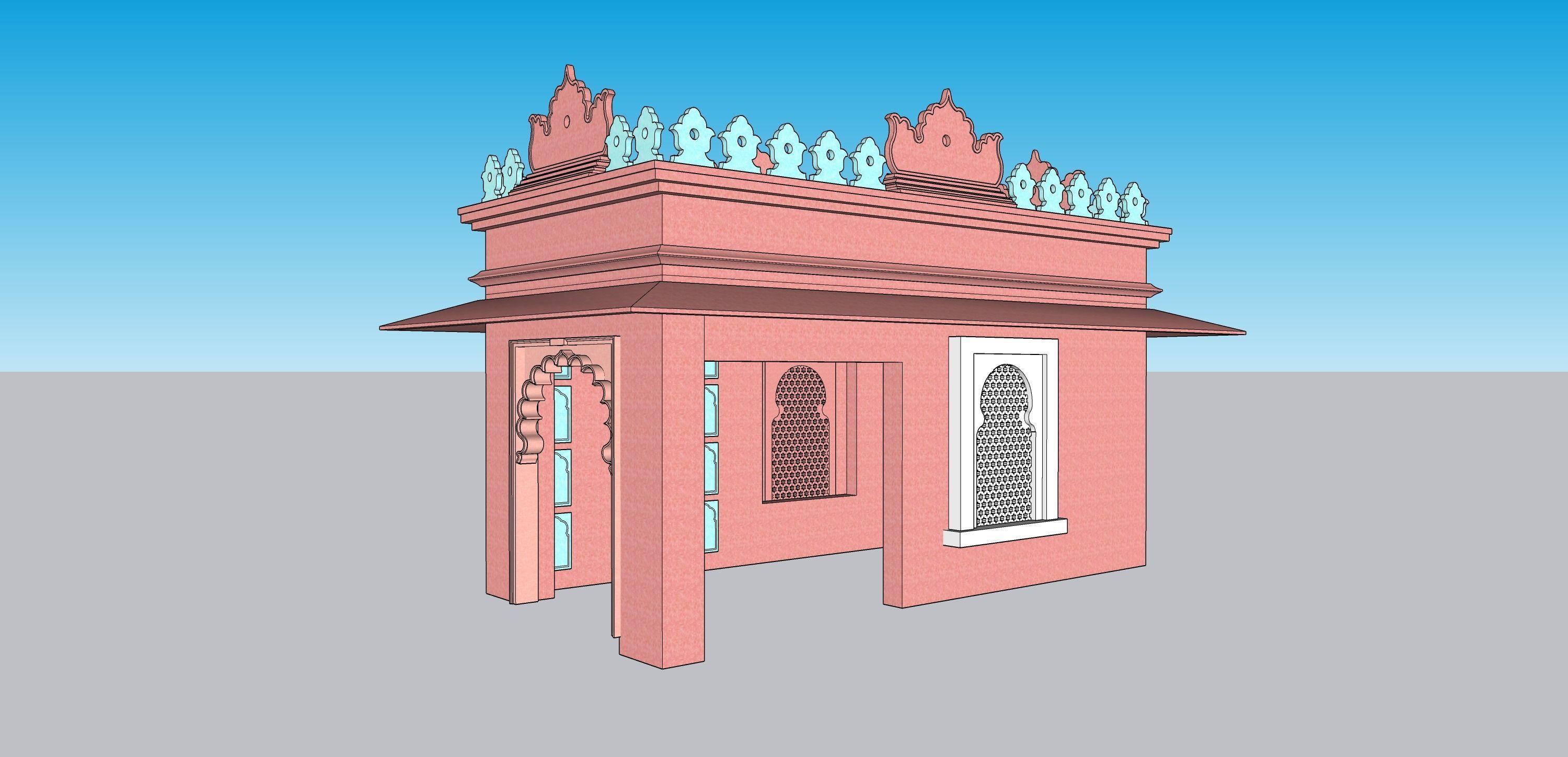 indian jodhpuri stone chatri dome 3D model | CGTrader