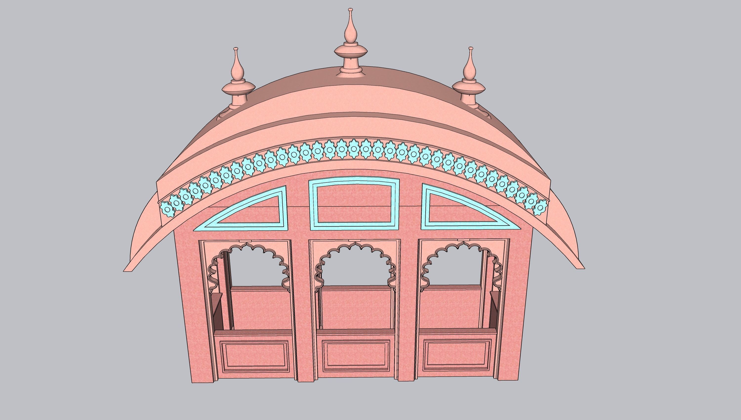 indian jodhpuri stone chatri temple 3D model | CGTrader