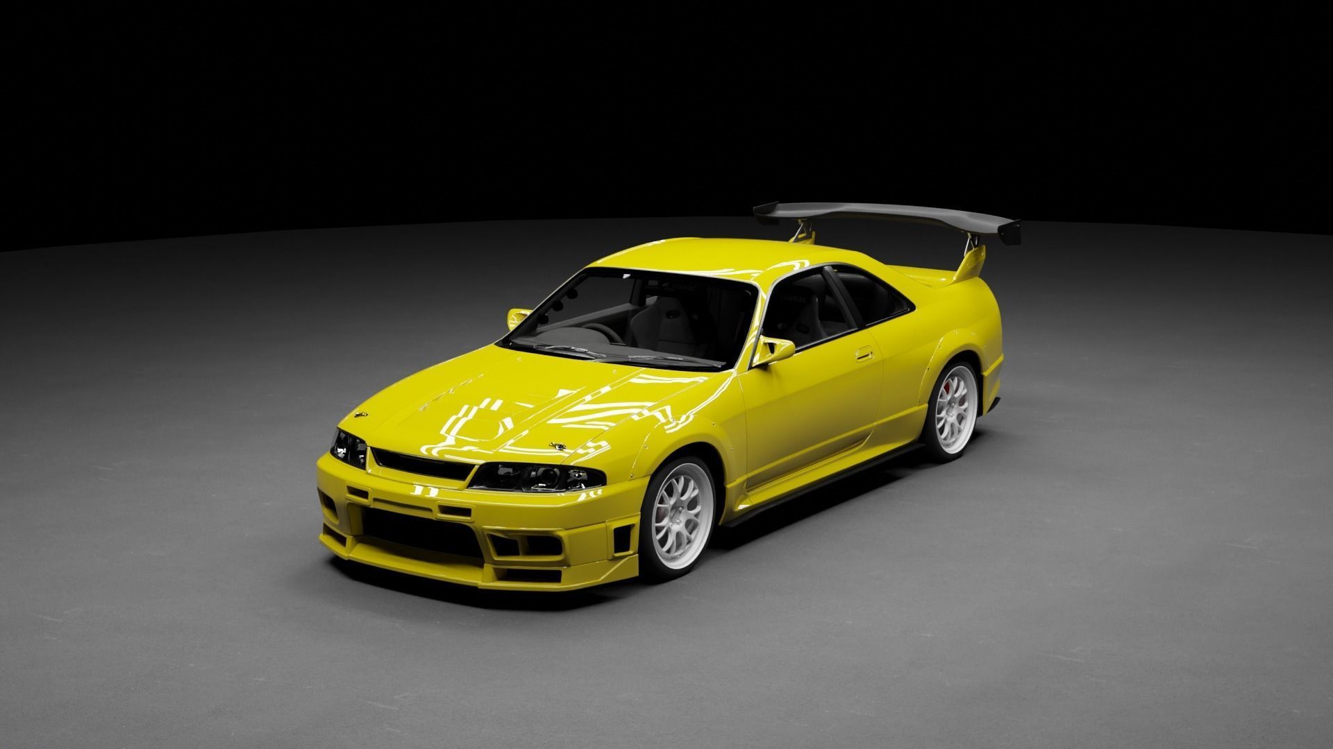 Nissan Skyline R33 400R 3D model animated rigged | CGTrader