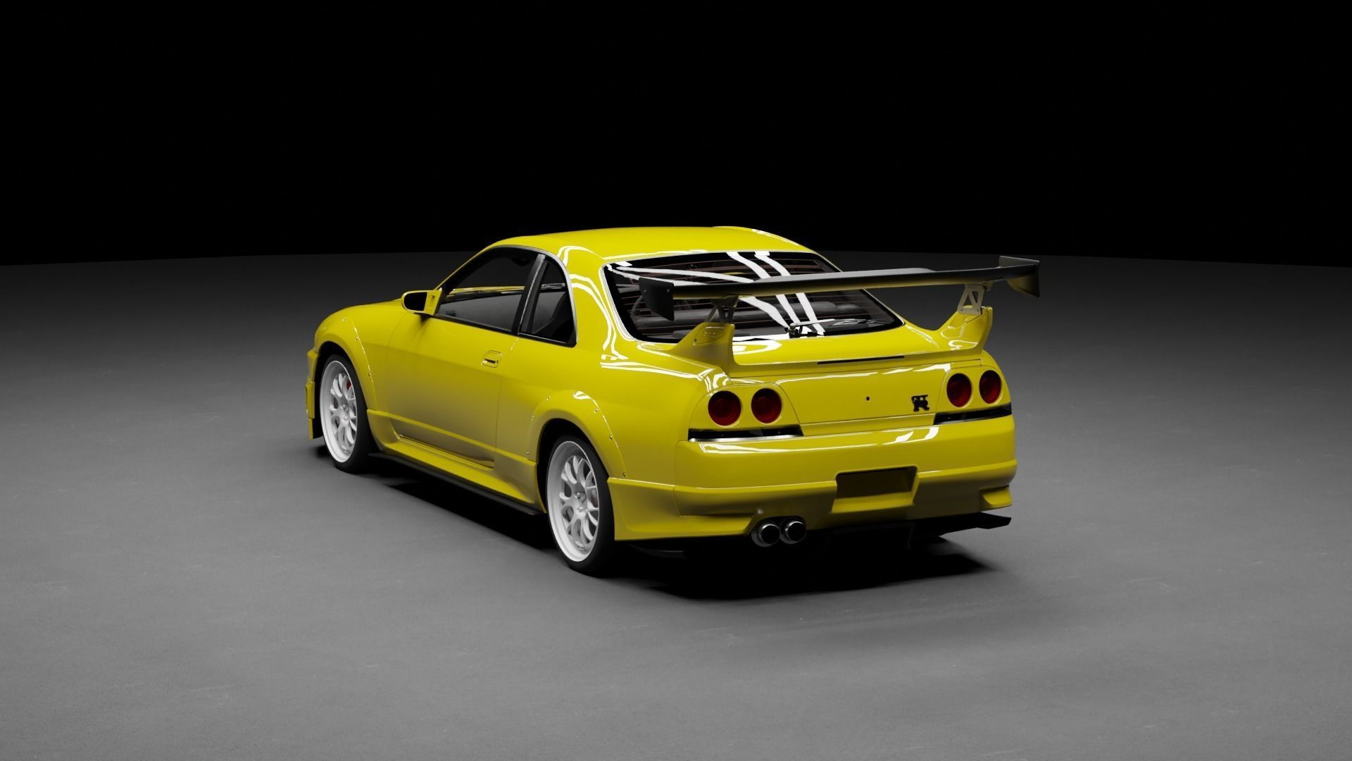 Nissan Skyline R33 400R 3D model animated rigged | CGTrader