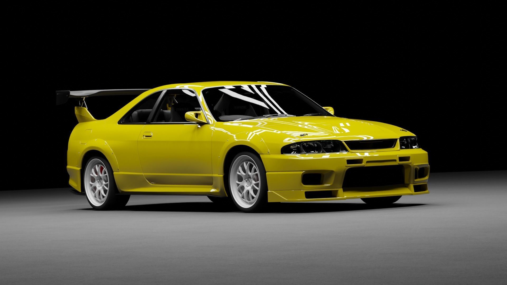 Nissan Skyline R33 400R 3D model animated rigged | CGTrader
