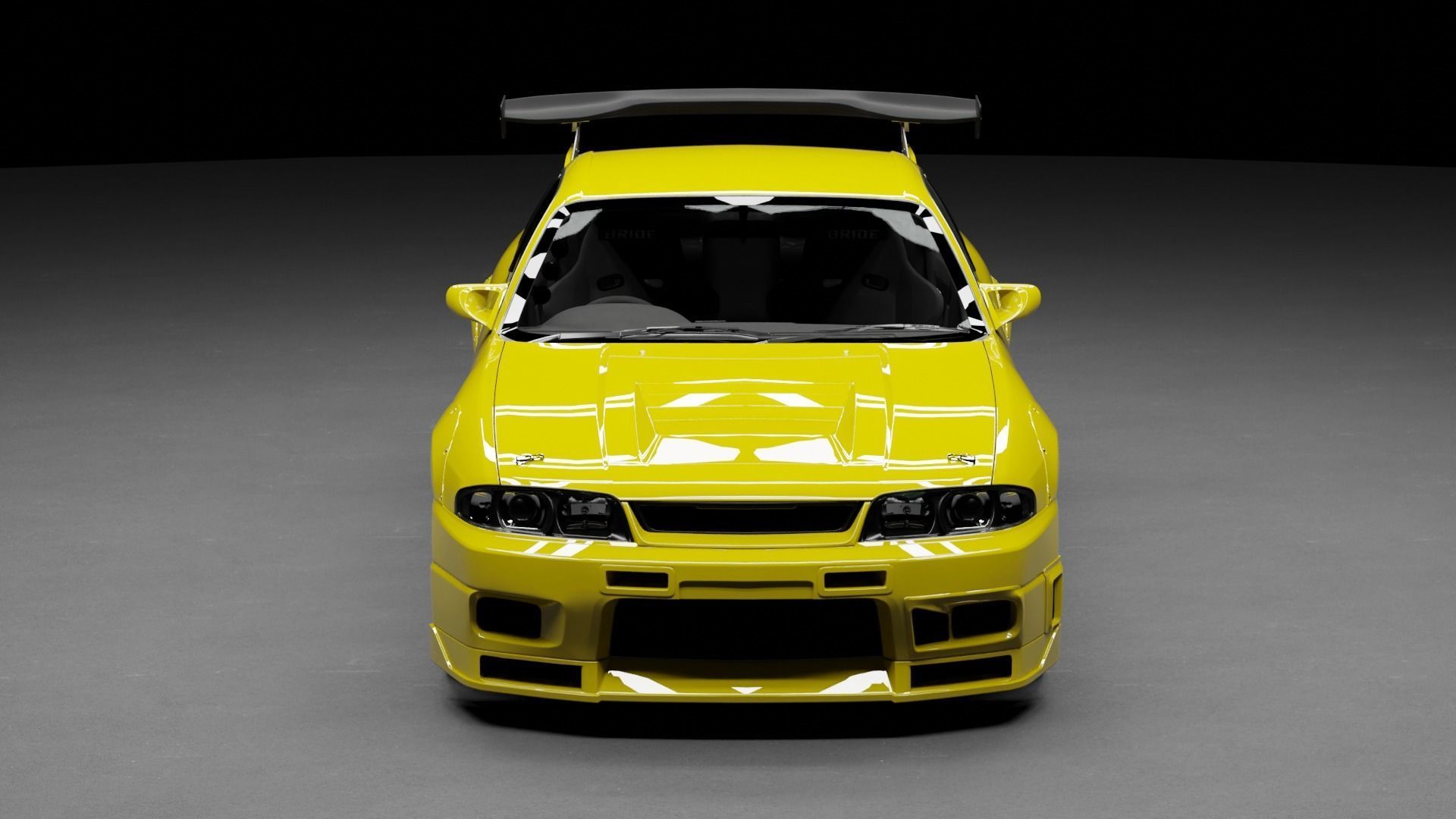 Nissan Skyline R33 400R 3D model animated rigged | CGTrader