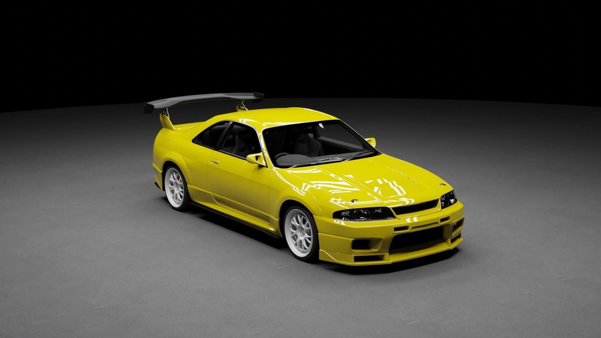 Nissan Skyline R33 400R 3D model animated rigged | CGTrader