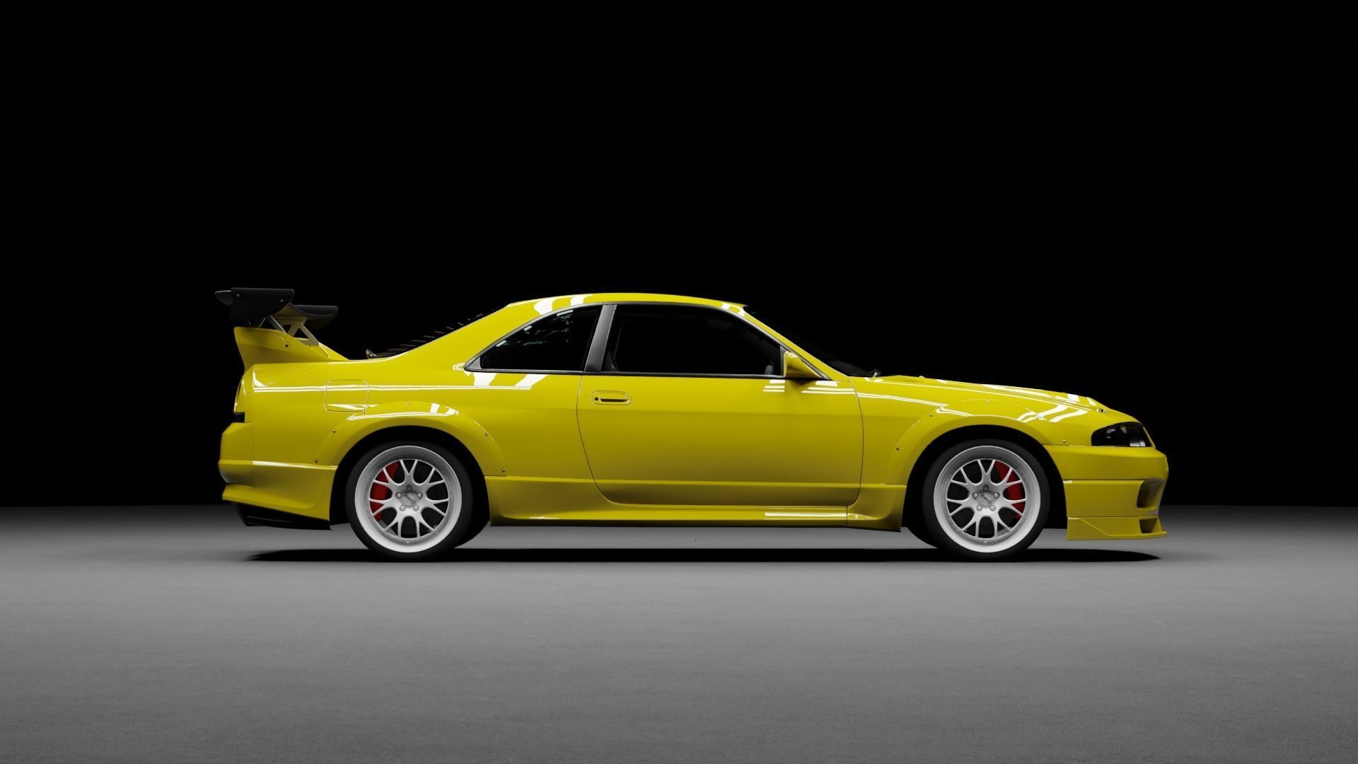 Nissan Skyline R33 400R 3D model animated rigged | CGTrader