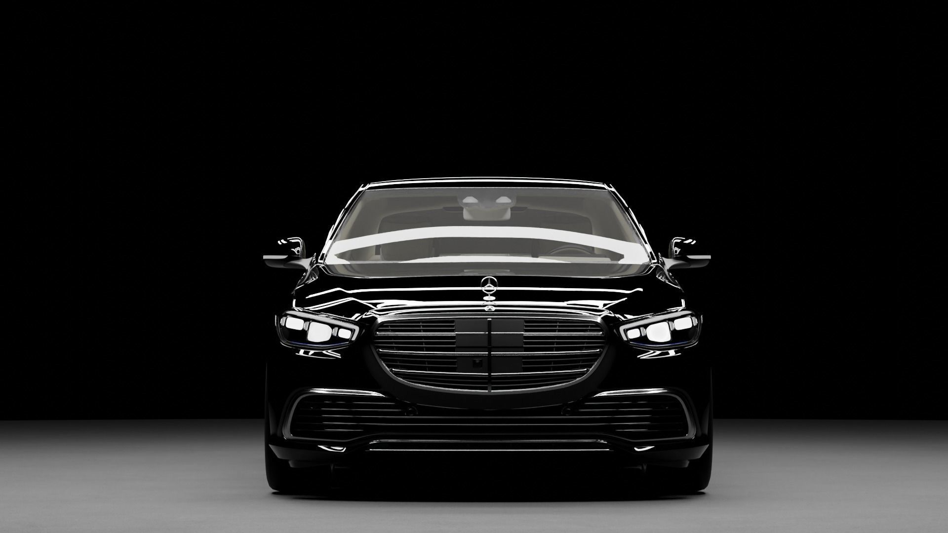 Mercedes S Class 3D model animated rigged | CGTrader