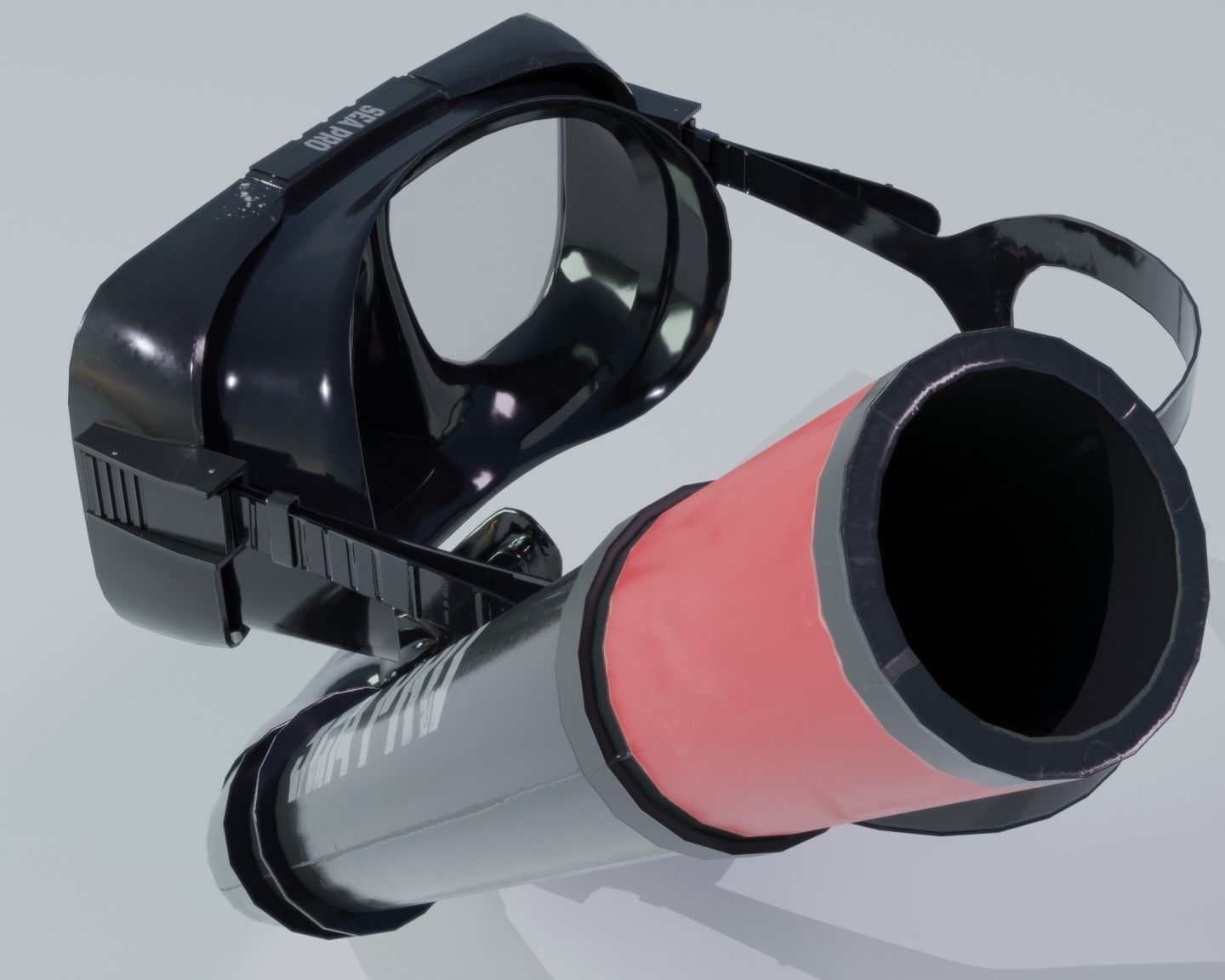 Scuba Goggles And Snorkel free 3D model | CGTrader