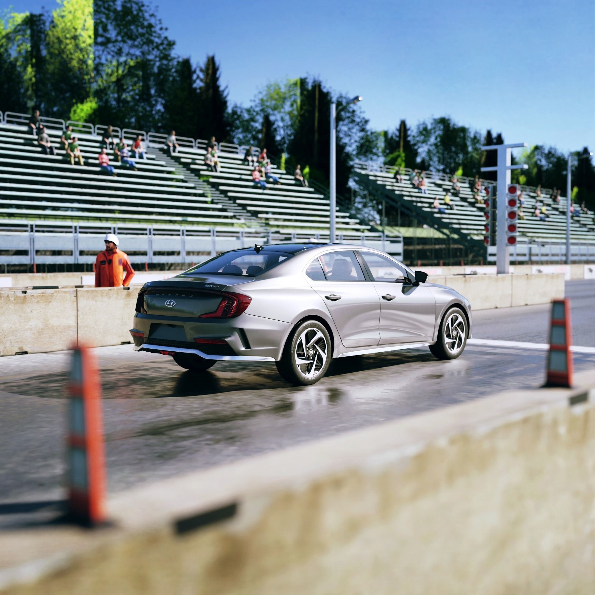 3D model Drag Strip - 2000m VR / AR / low-poly | CGTrader